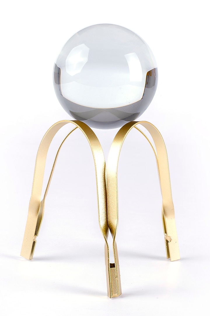 Gold Metal Stand With Crystal Ball Design by Ratios at Pernia's Pop Up ...