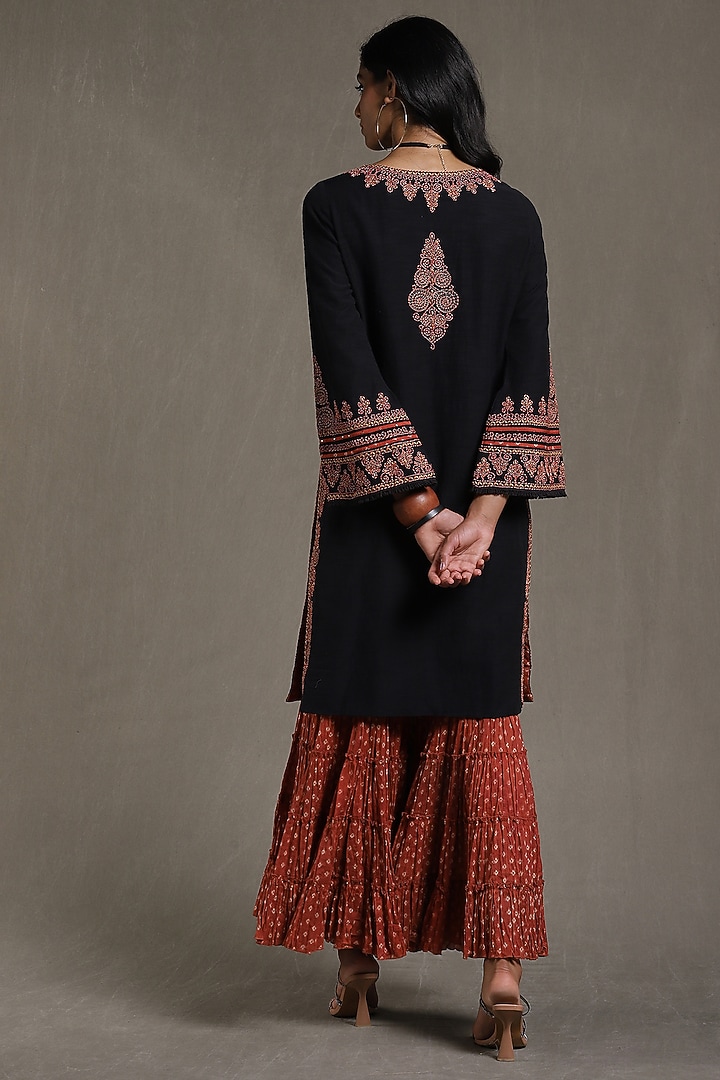 Red Cotton Voile Sharara Set by Ritu Kumar at Pernia's Pop Up Shop 2024