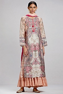 Pink Floral Printed Sharara Set Design by Ritu Kumar at Pernia's Pop Up ...