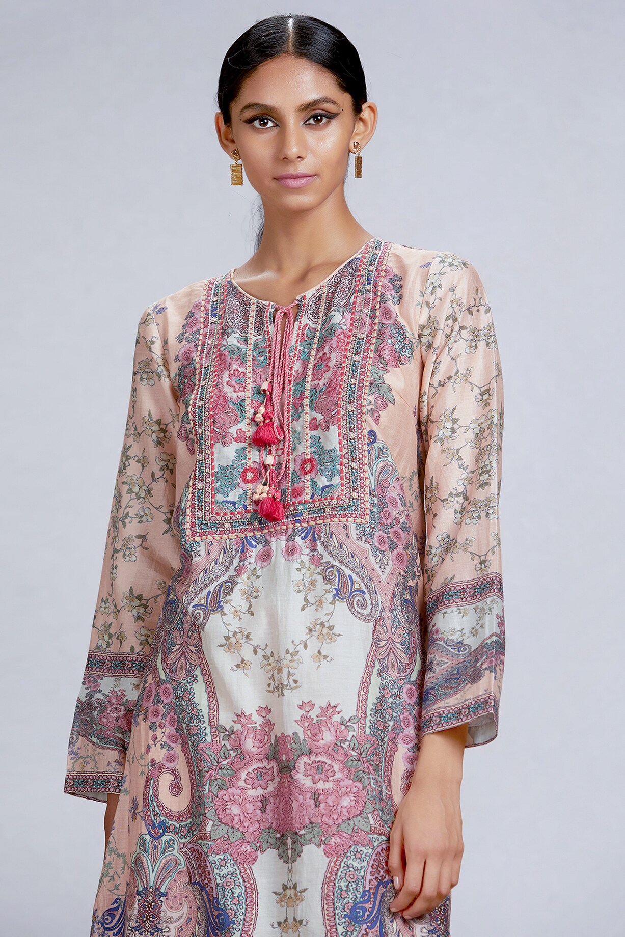 Pink Floral Printed Sharara Set by Ritu Kumar at Pernia's Pop Up Shop 2024