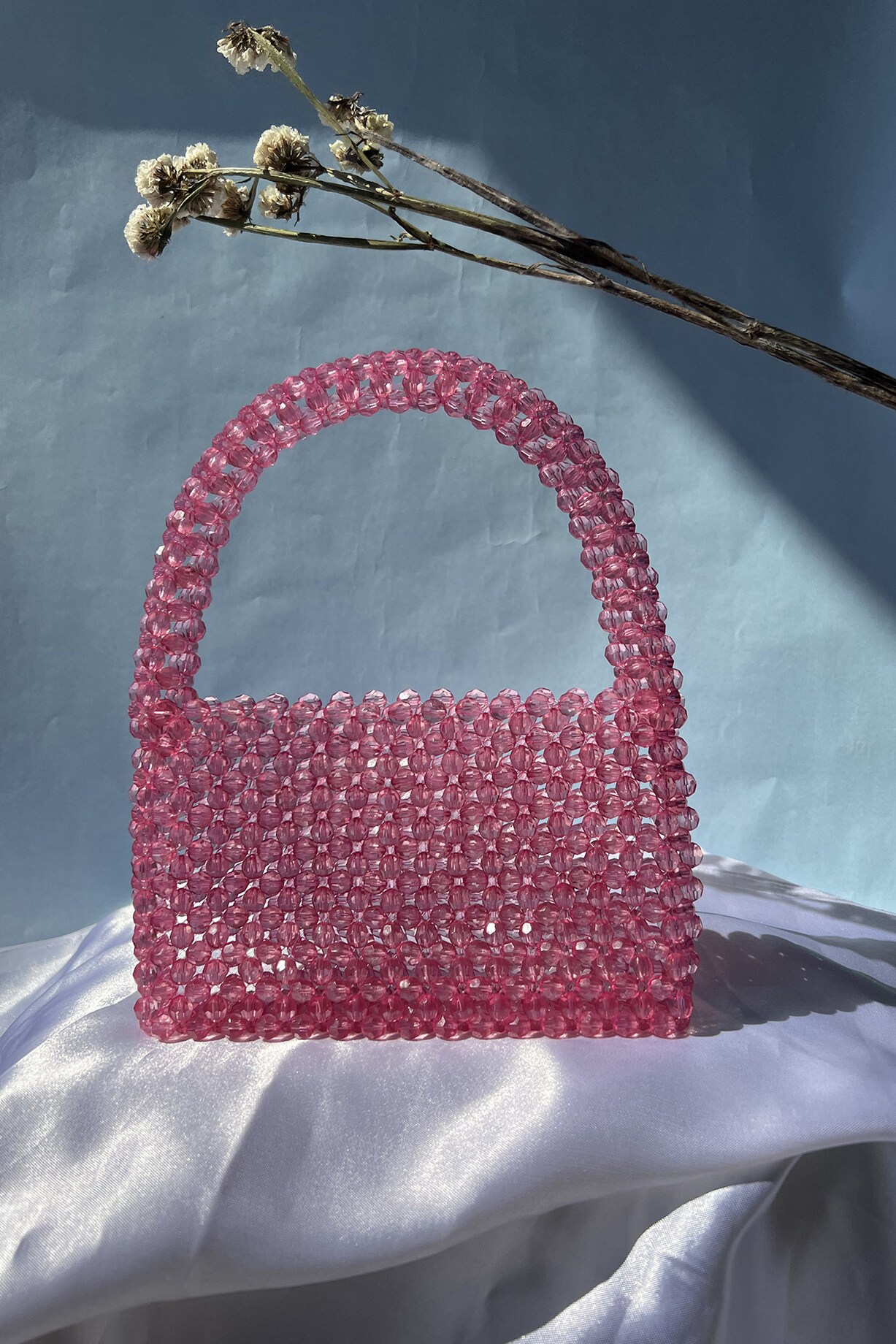 Pink Acrylic Crystal Handbag by Rubilon at Pernia's Pop Up Shop 2025
