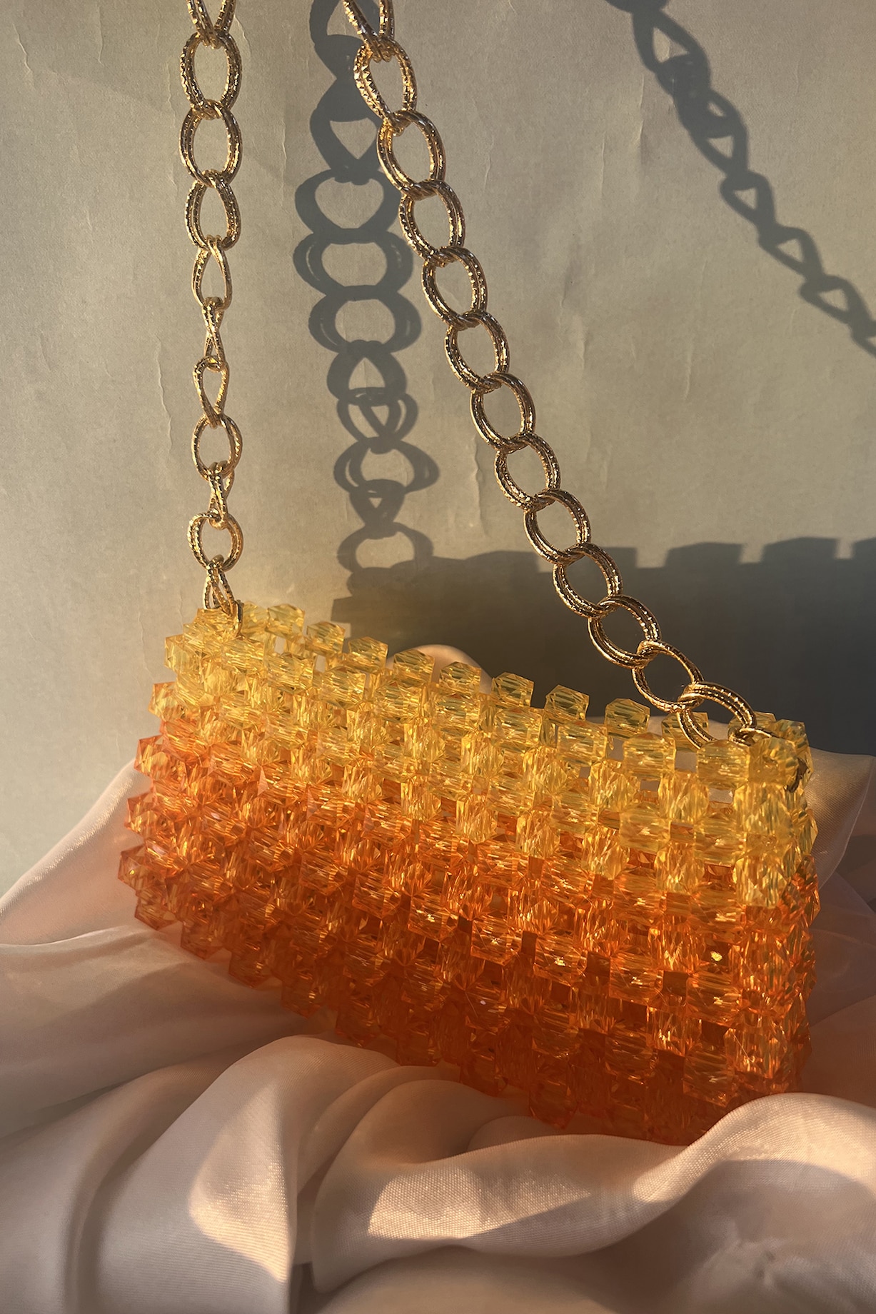Orange Acrylic Crystal Handbag by Rubilon at Pernia's Pop Up Shop 2025