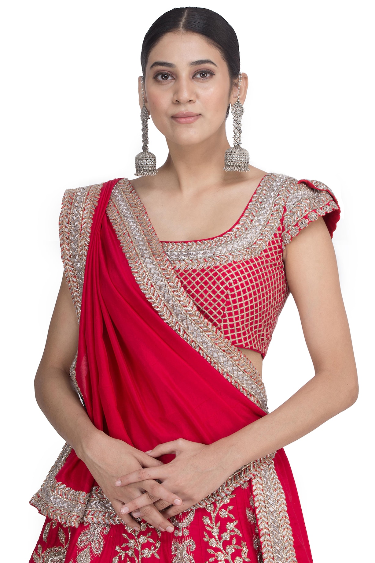 Red Embroidered Lehenga Set Design by Mrunalini Rao at Pernia's Pop Up ...