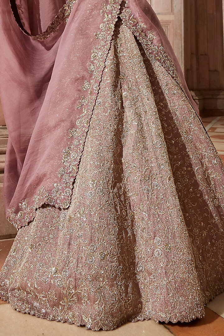 Coco Sorbet Embroidered Bridal Lehenga Set by Mrunalini Rao at Pernia's ...