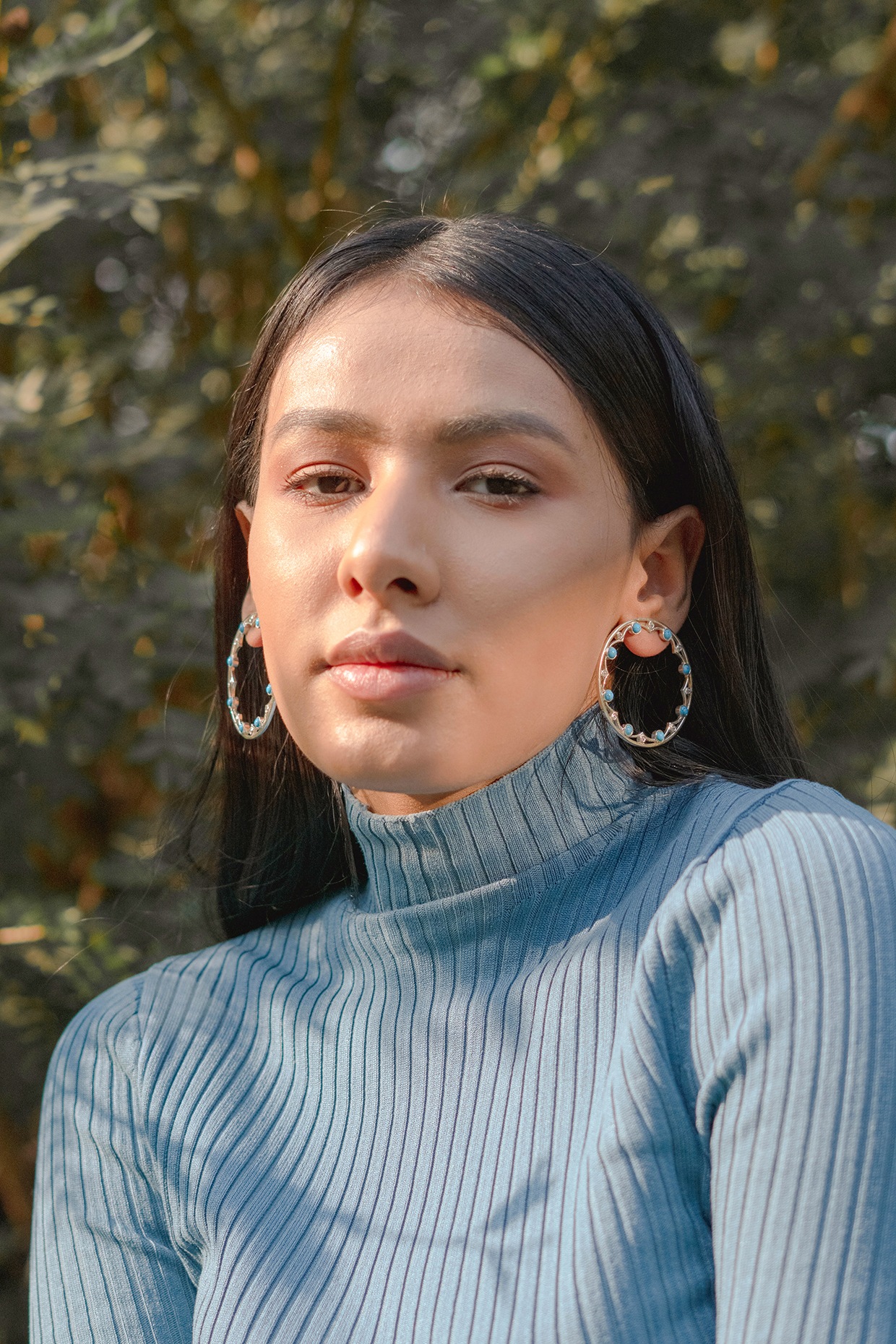 Gold Plated Turquoise Stud Earrings In Sterling Silver by RUUH STUDIOS ...