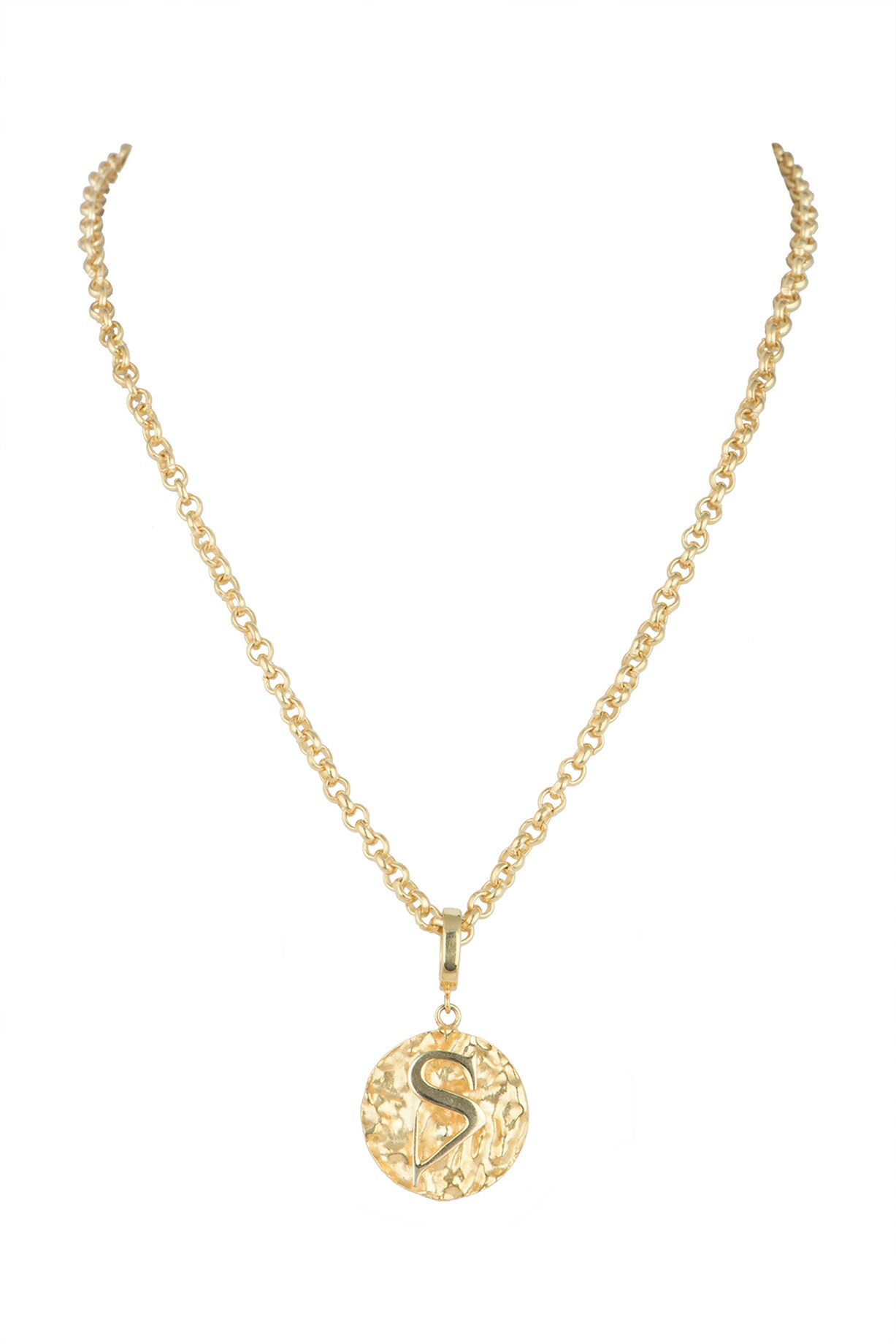 Gold Finish Medallion Chain Necklace Design by at Pernia's Pop Up Shop 2024
