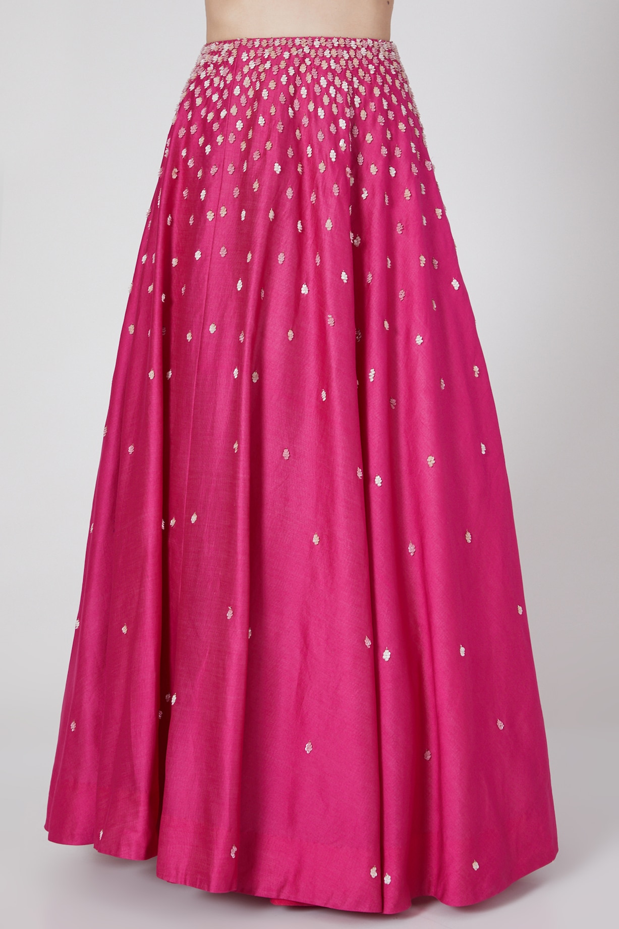 Hot Pink Hand Embroidered Wedding Lehenga Set by Salt and Spring at ...