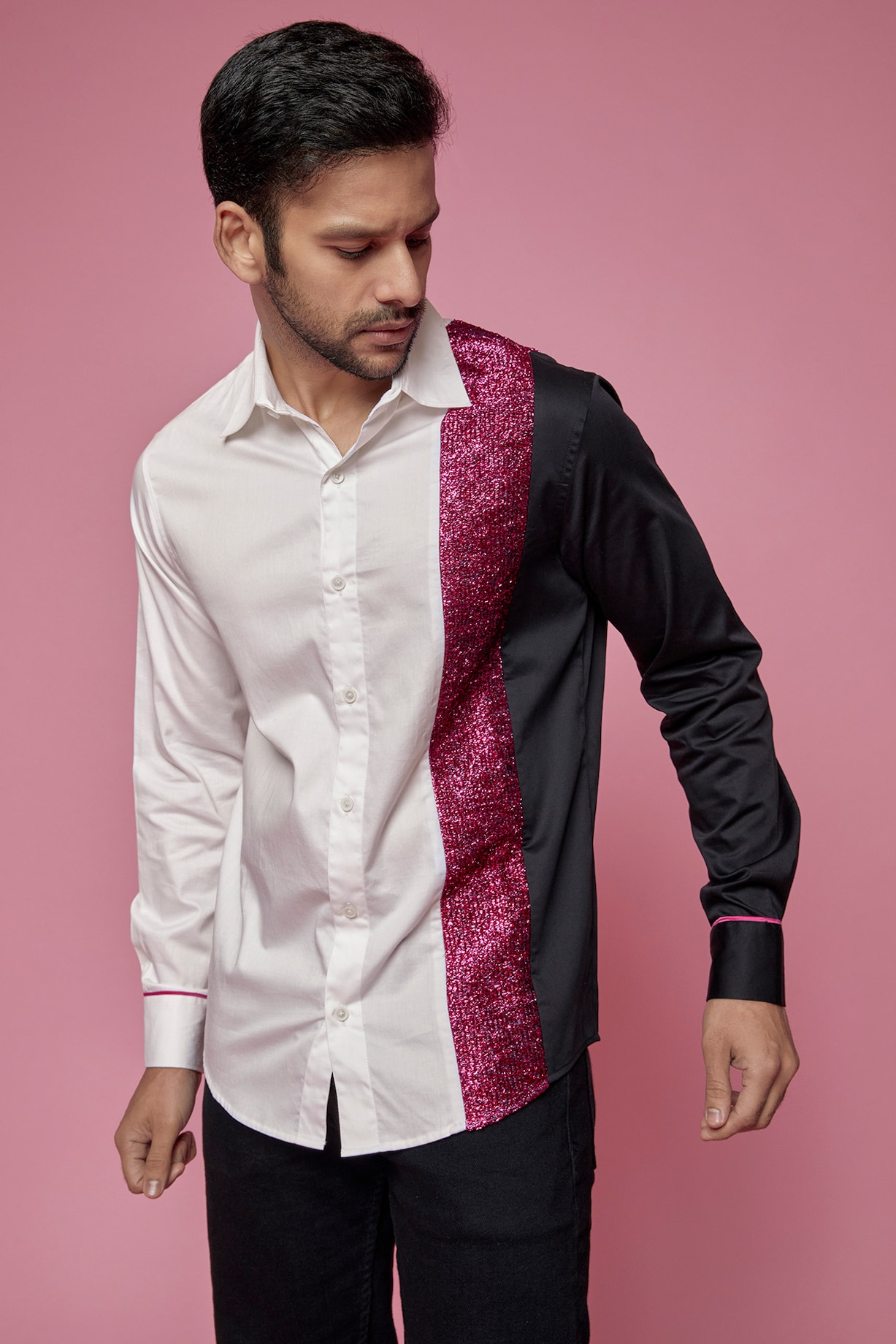 Multi-Colored Luxury Cotton Shirt by SAMEER MADAN MEN at Pernia's Pop ...