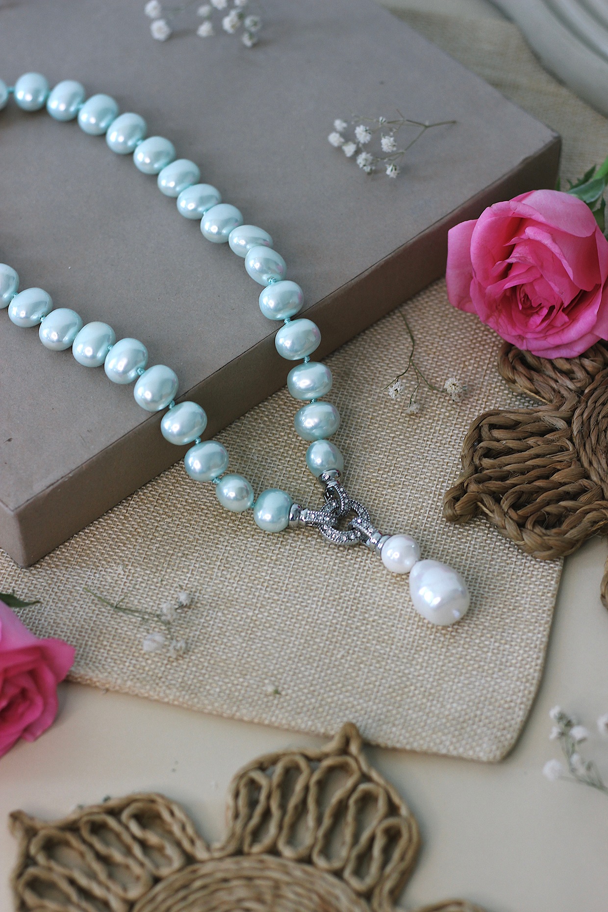 Blue Pearl Necklace by Tsera World at Pernia's Pop Up Shop 2025