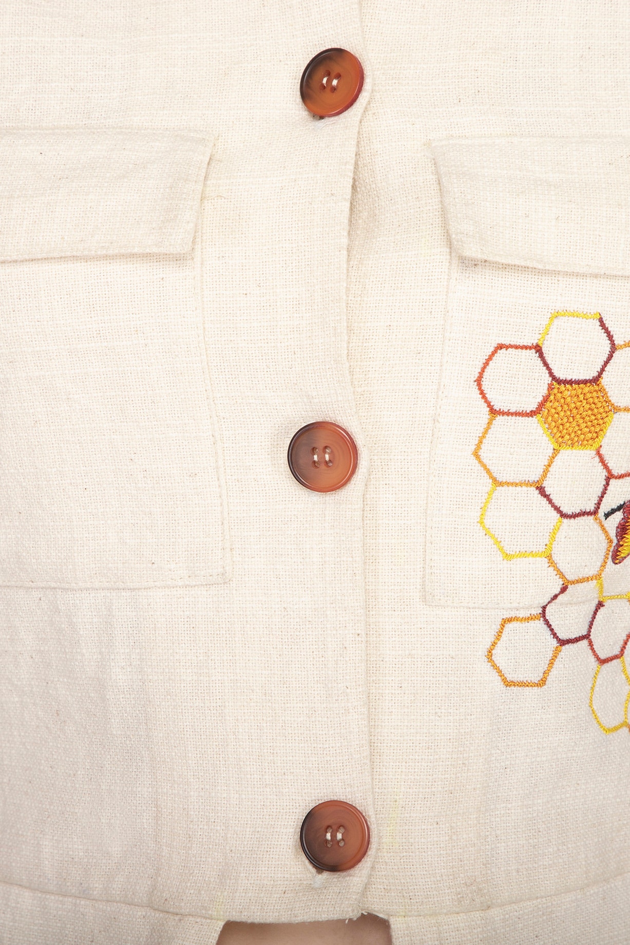 Light Pink Embroidered Jute Jacket With Pants by Samatvam By Anjali ...