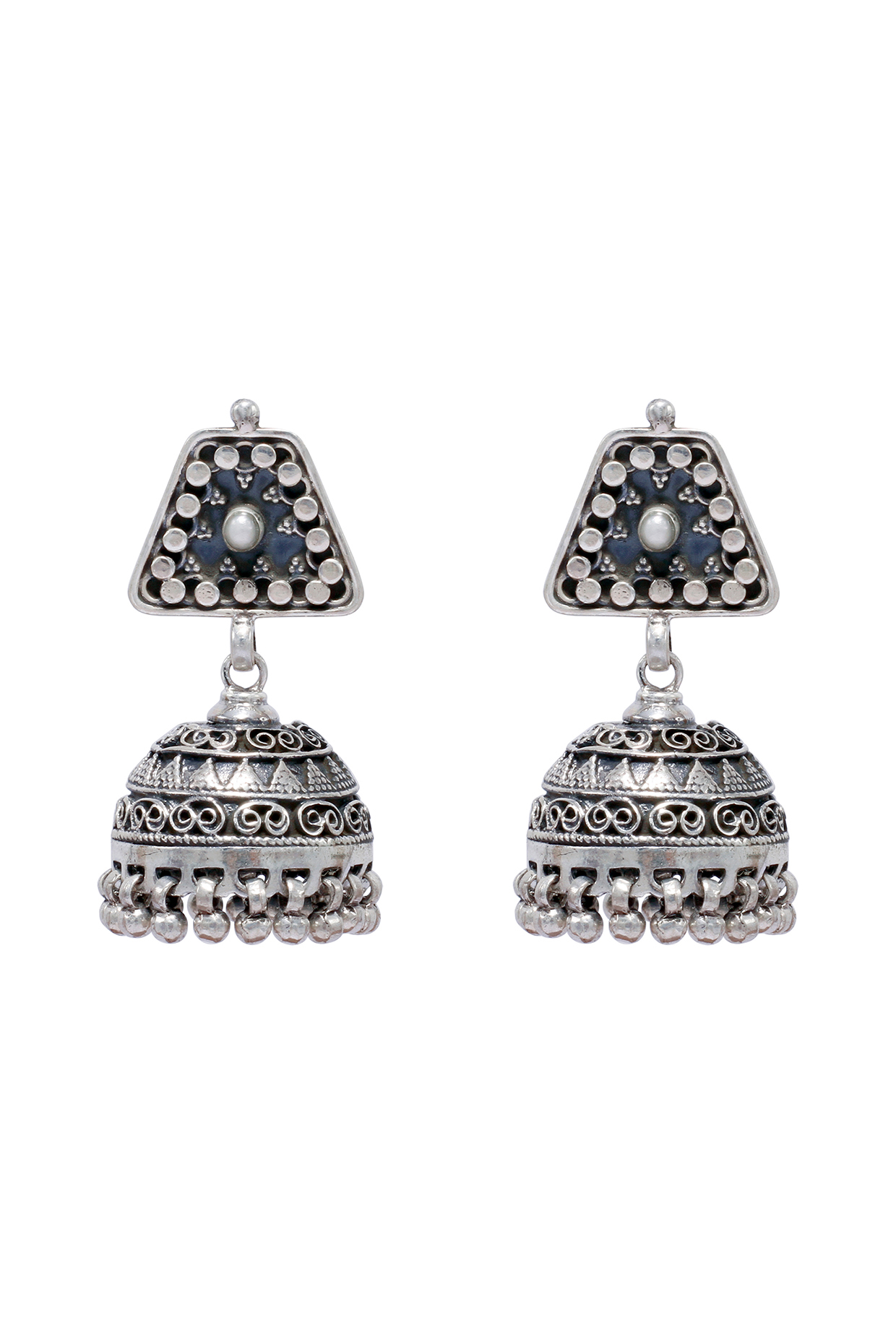 Jhumka earrings silver colour store