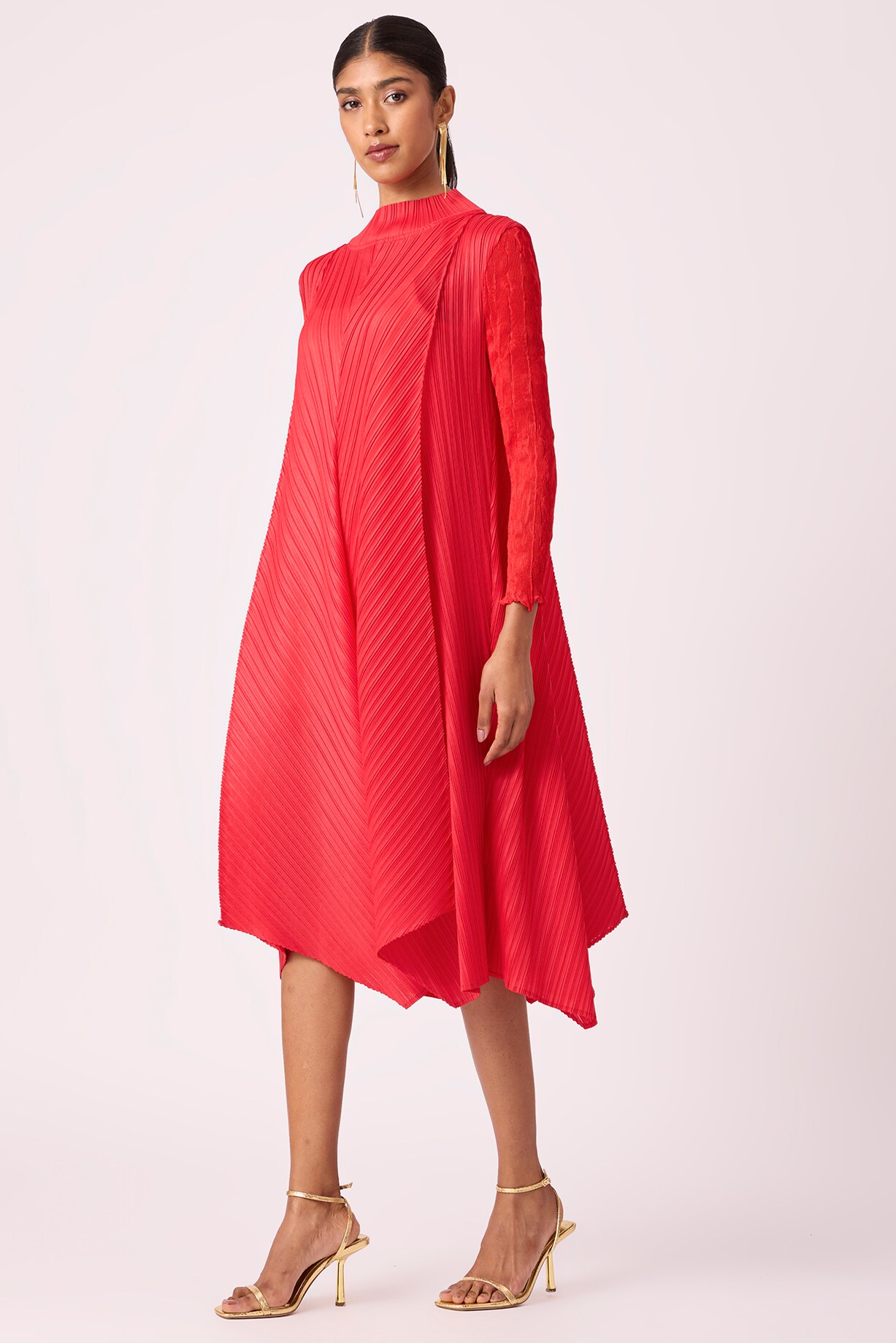 Red Polyester Dress by Scarlet Sage at Pernia's Pop Up Shop 2025