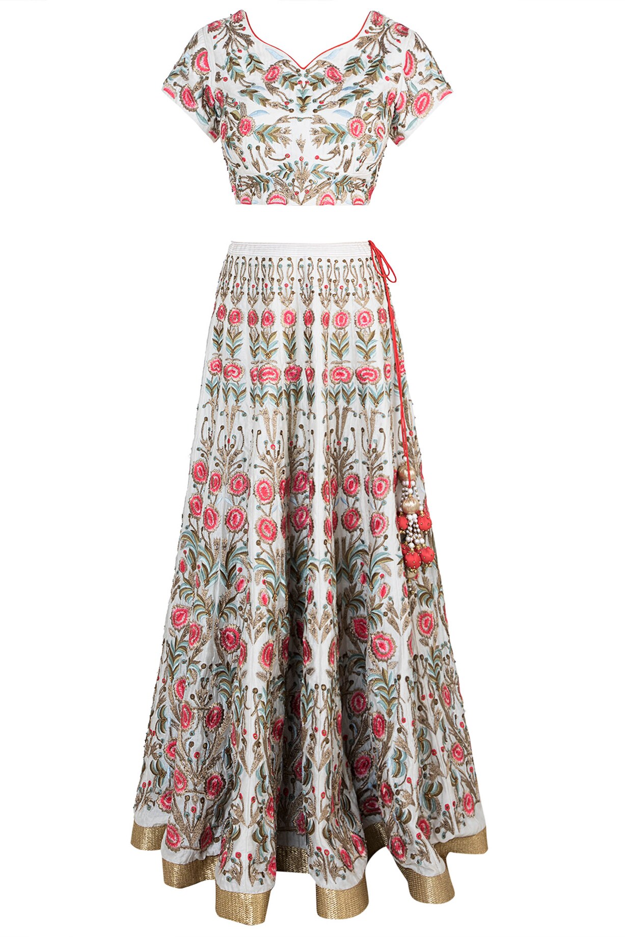 Off White Embroidered Lehenga Set by Samant Chauhan at Pernia's Pop Up ...