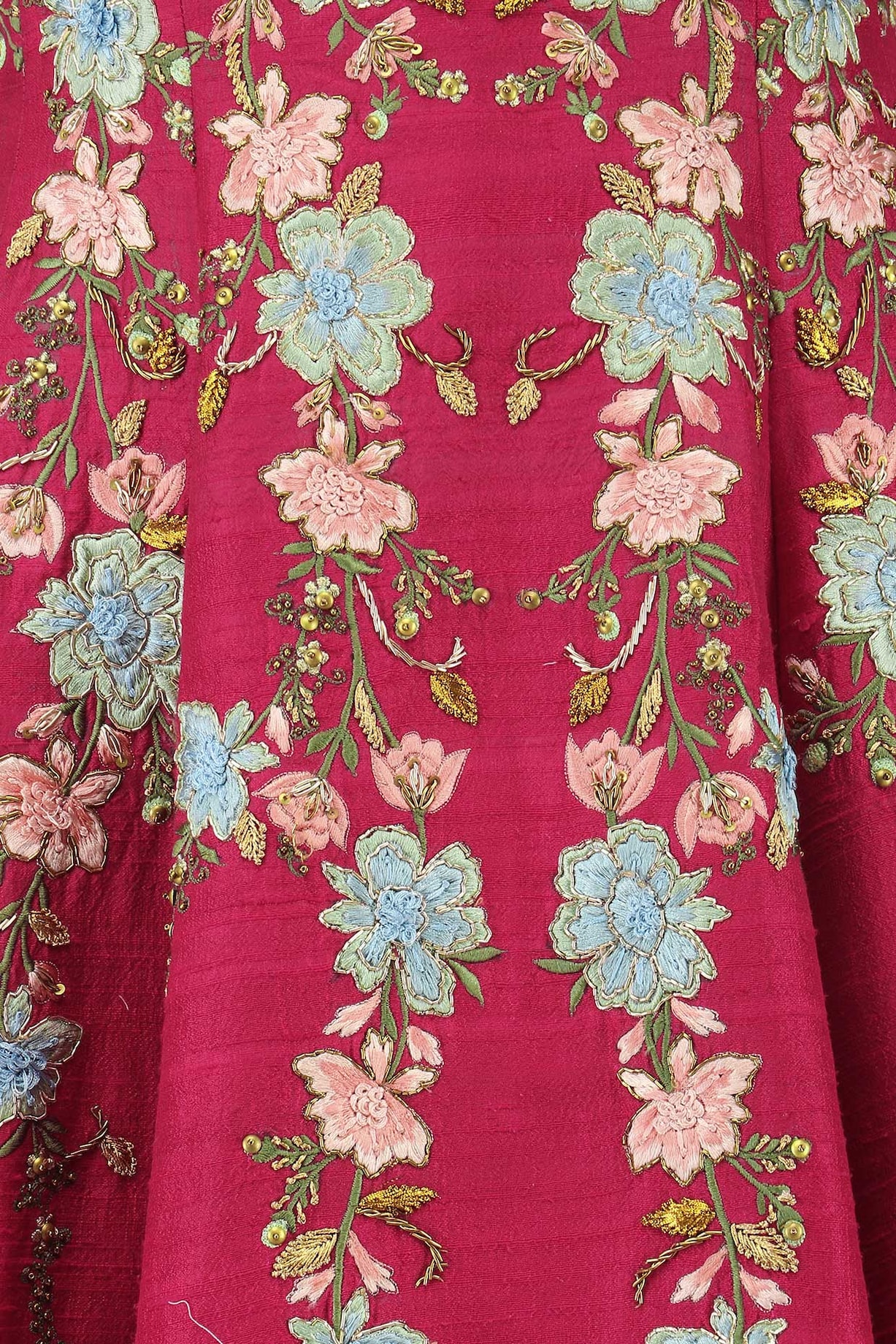 Pink floral thread work gown available only at Pernia's Pop Up Shop. 2024