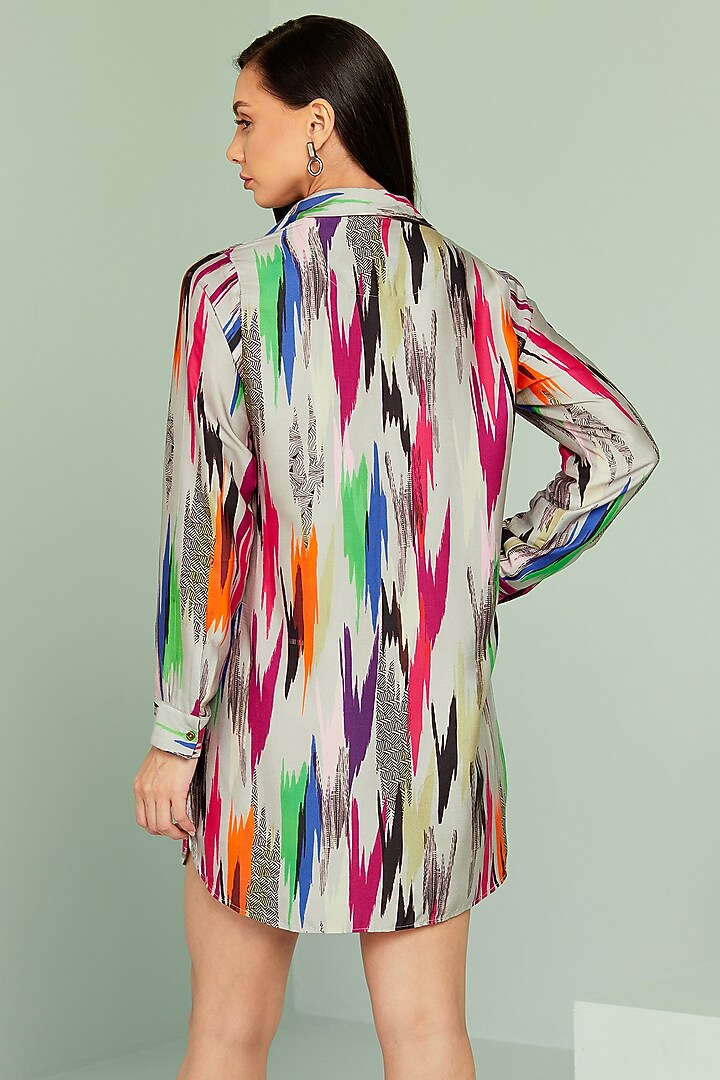 Multi-Colored Modal Satin Digital Printed Top by SEVENDC at Pernia's ...