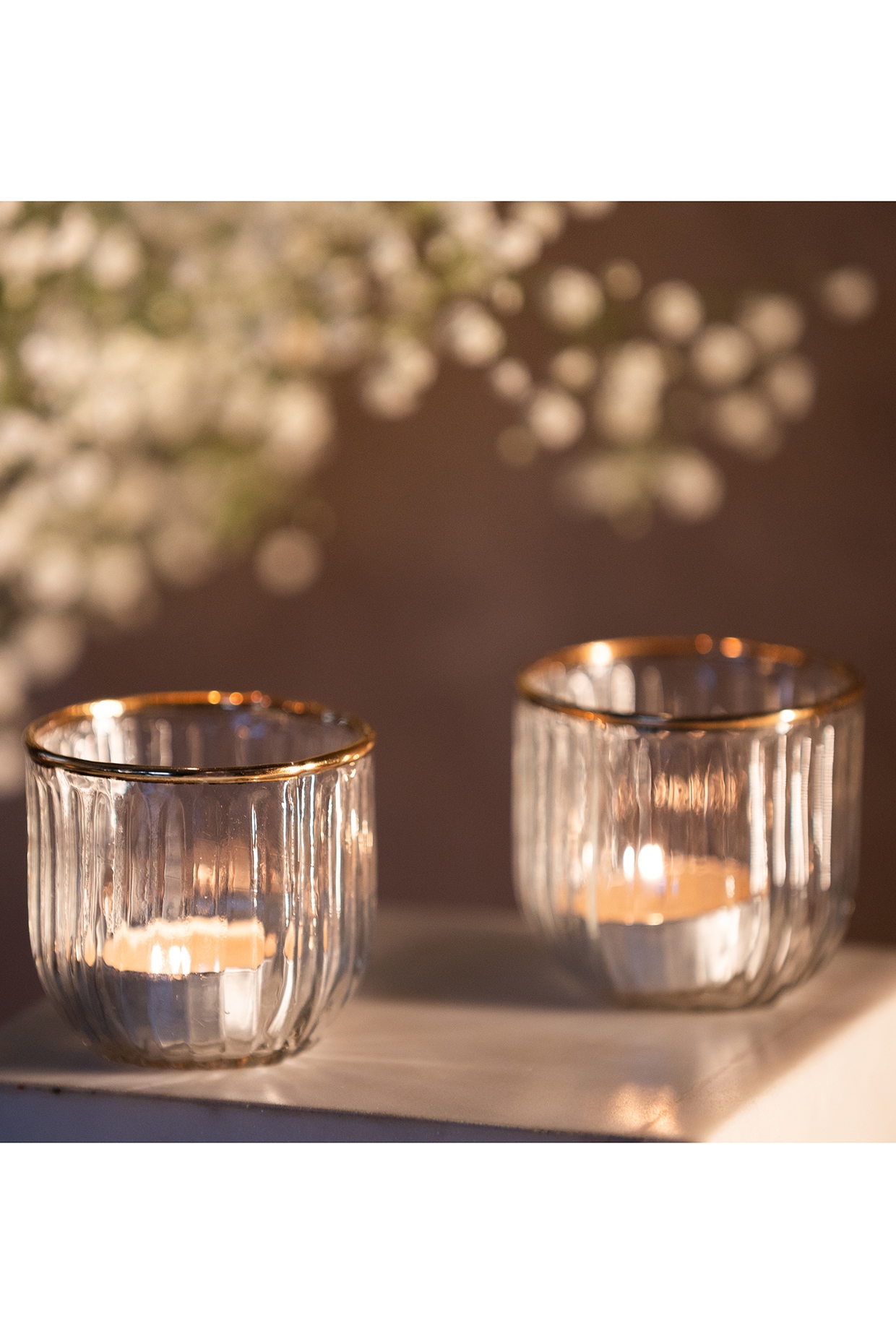 Glass Fluted Candle Holders (Set of 8) by SG Home at Pernia's Pop Up ...