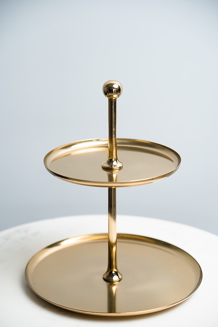 Golden Metal Two-Tier High Tea Stand by SG Home at Pernia's Pop Up Shop ...