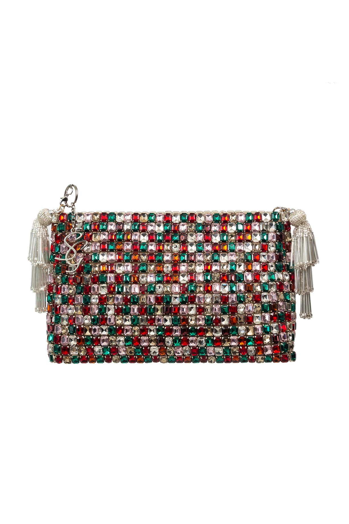 Multi Colored Embroidered Clutch by SG BY SONIA GULRAJANI at Pernia's ...
