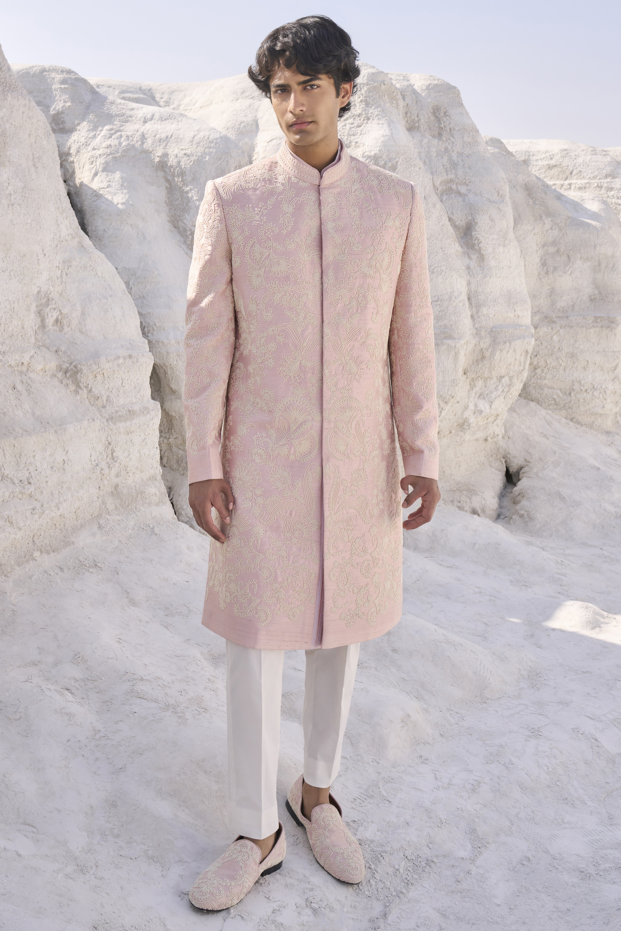 Buy Seema Gujral Men Pink Raw Silk Embroidered Sherwani Set at Pernia ... Buy Seema Gujral Men Pink Raw Silk Embroidered Sherwani Set at Pernia ...
