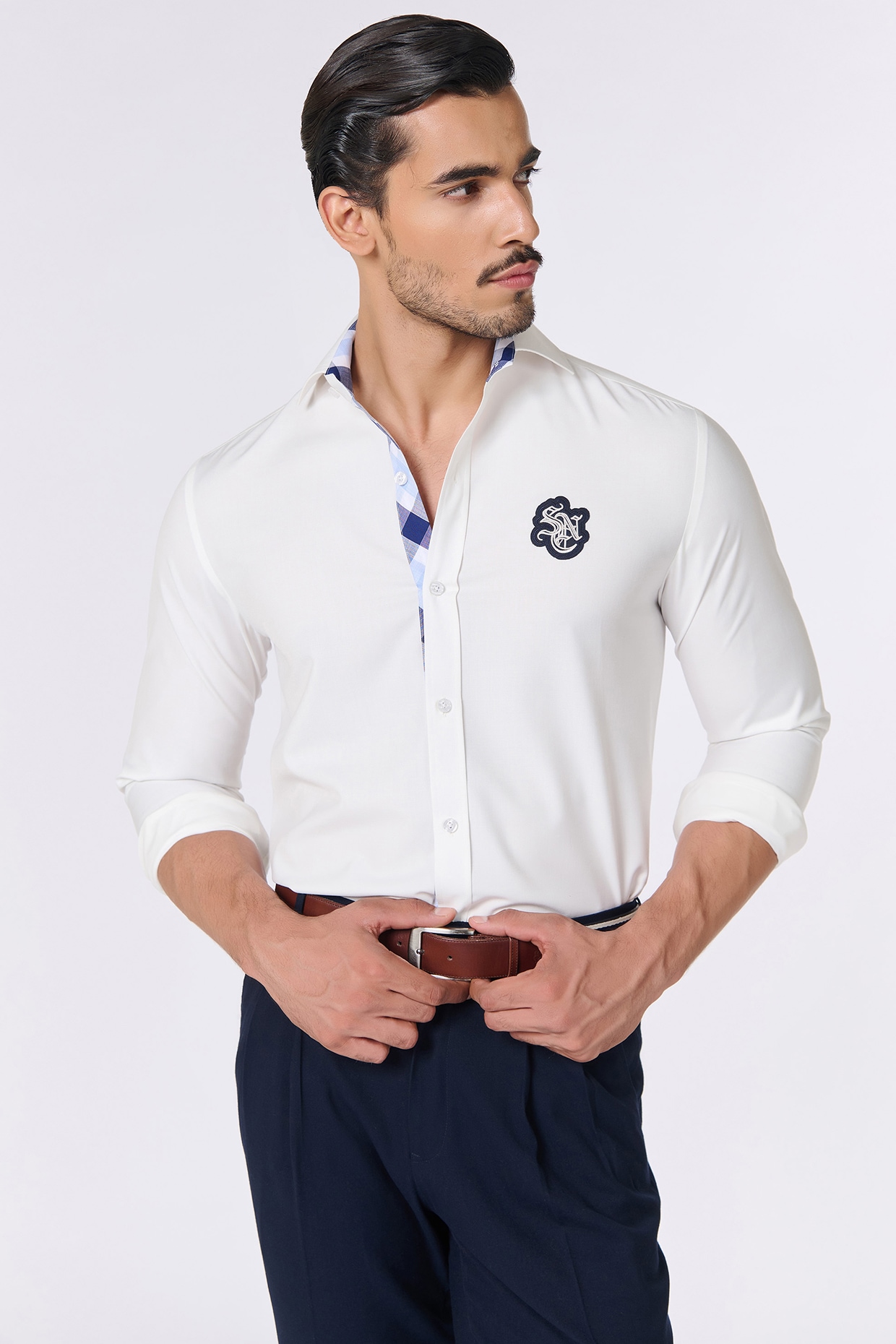 Off-White Terylene Shirt by S&N by Shantnu Nikhil Men at Pernia's Pop ...