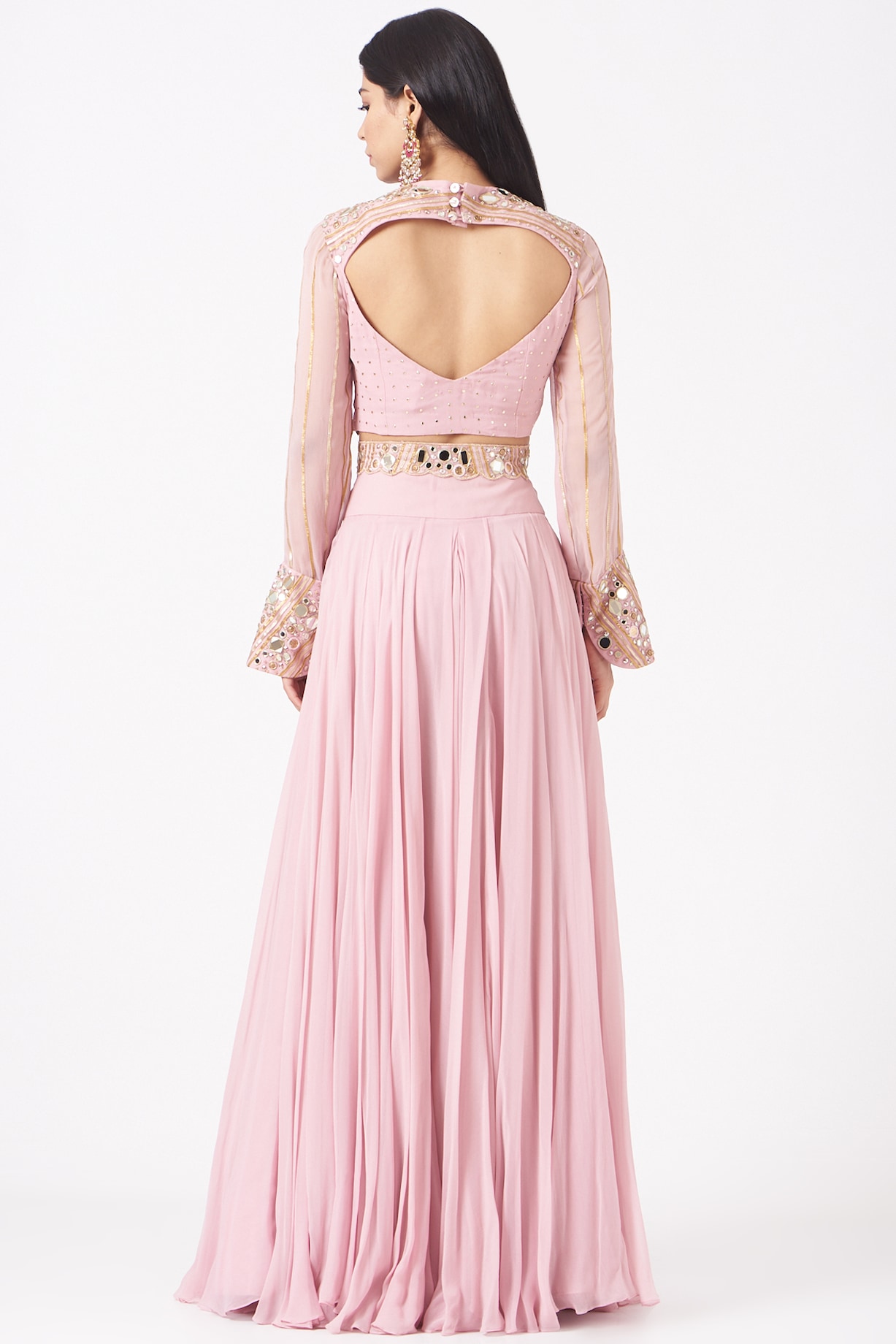 Light Rose Pink Palazzo Pant Set Design by Shweta Aggarwal at Pernia's ...