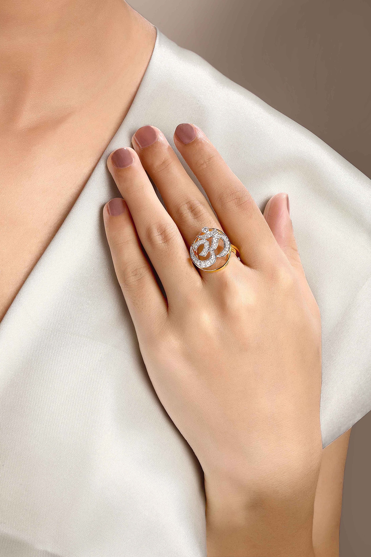 Gold Plated Zircon Ring In Sterling Silver by Sica Jewellery at Pernia ...