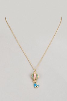 Gold Finish Parachute Pendant Necklace In Sterling Silver by Silverika ...