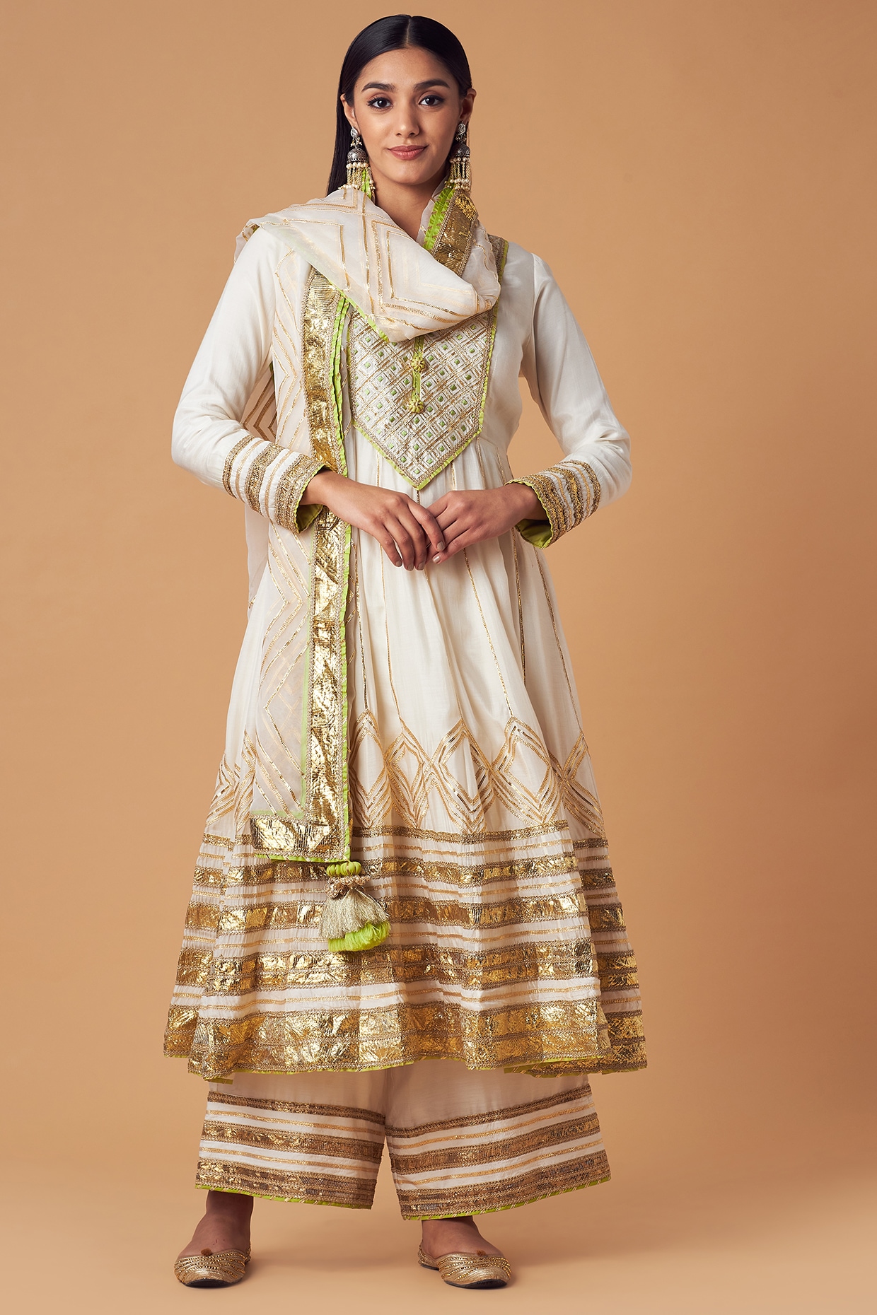 Ivory Silk Sharara Set by Simar Dugal at Pernia's Pop Up Shop 2025
