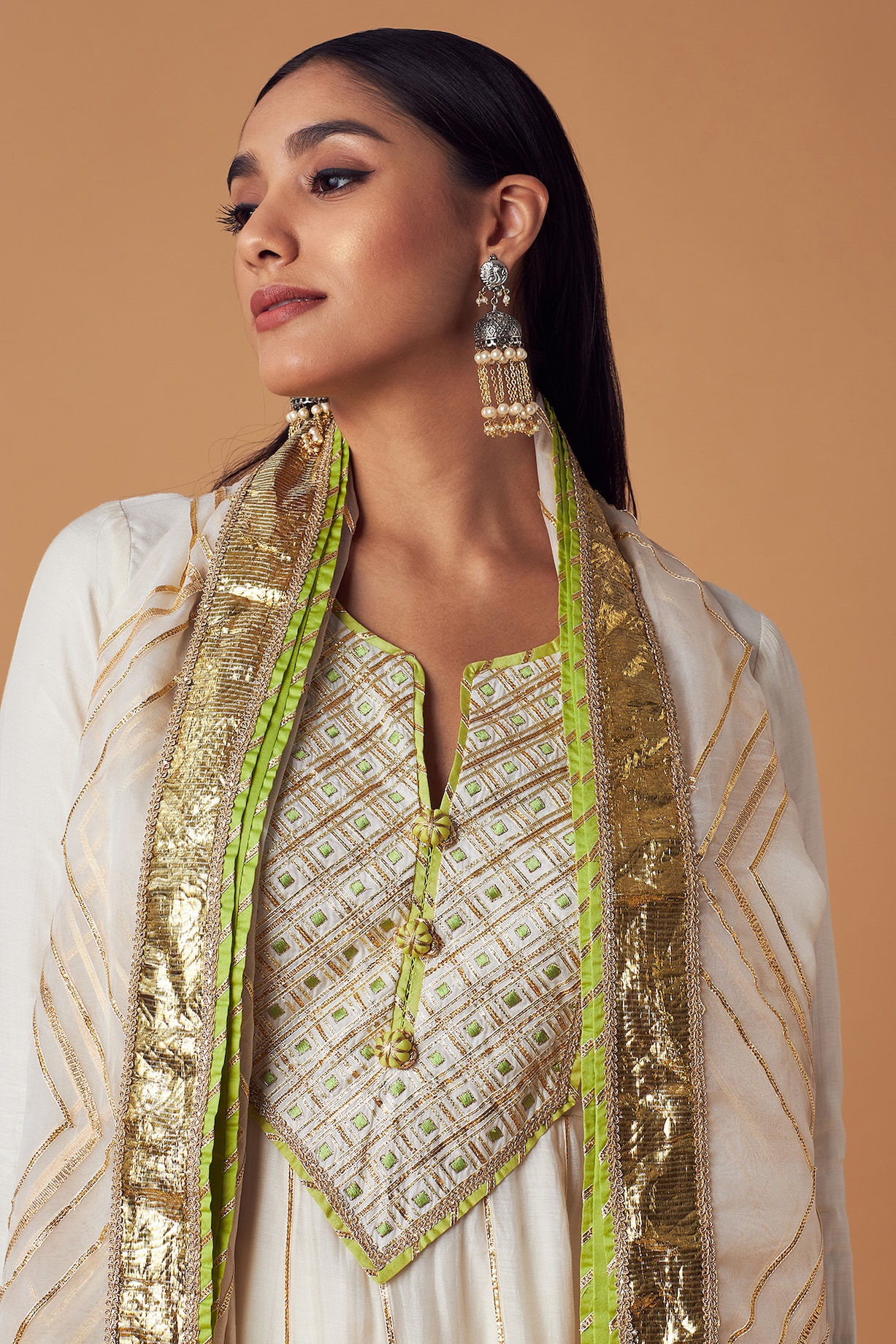 Ivory Silk Sharara Set by Simar Dugal at Pernia's Pop Up Shop 2025
