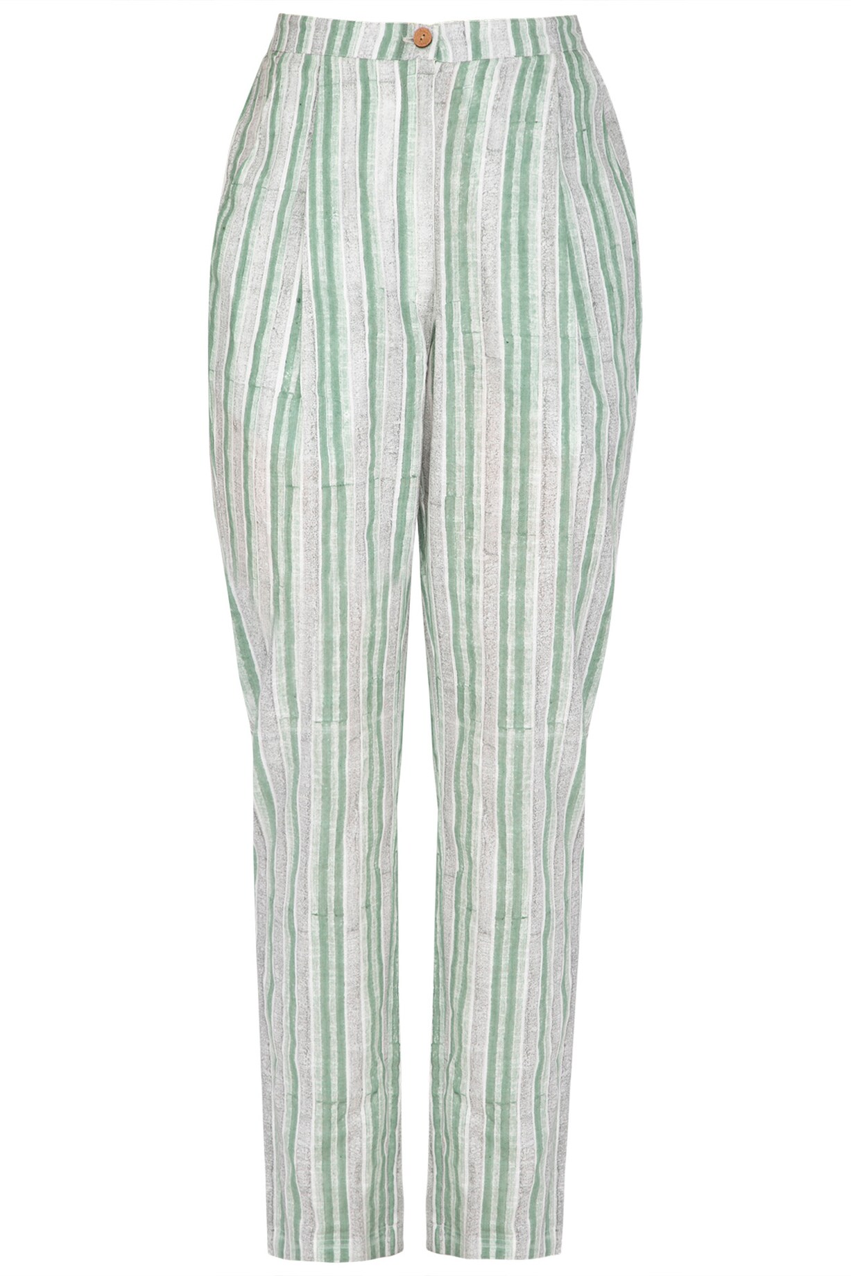 Pastel Green Block Printed Pants Design by Shikha Malik at Pernia's Pop ...