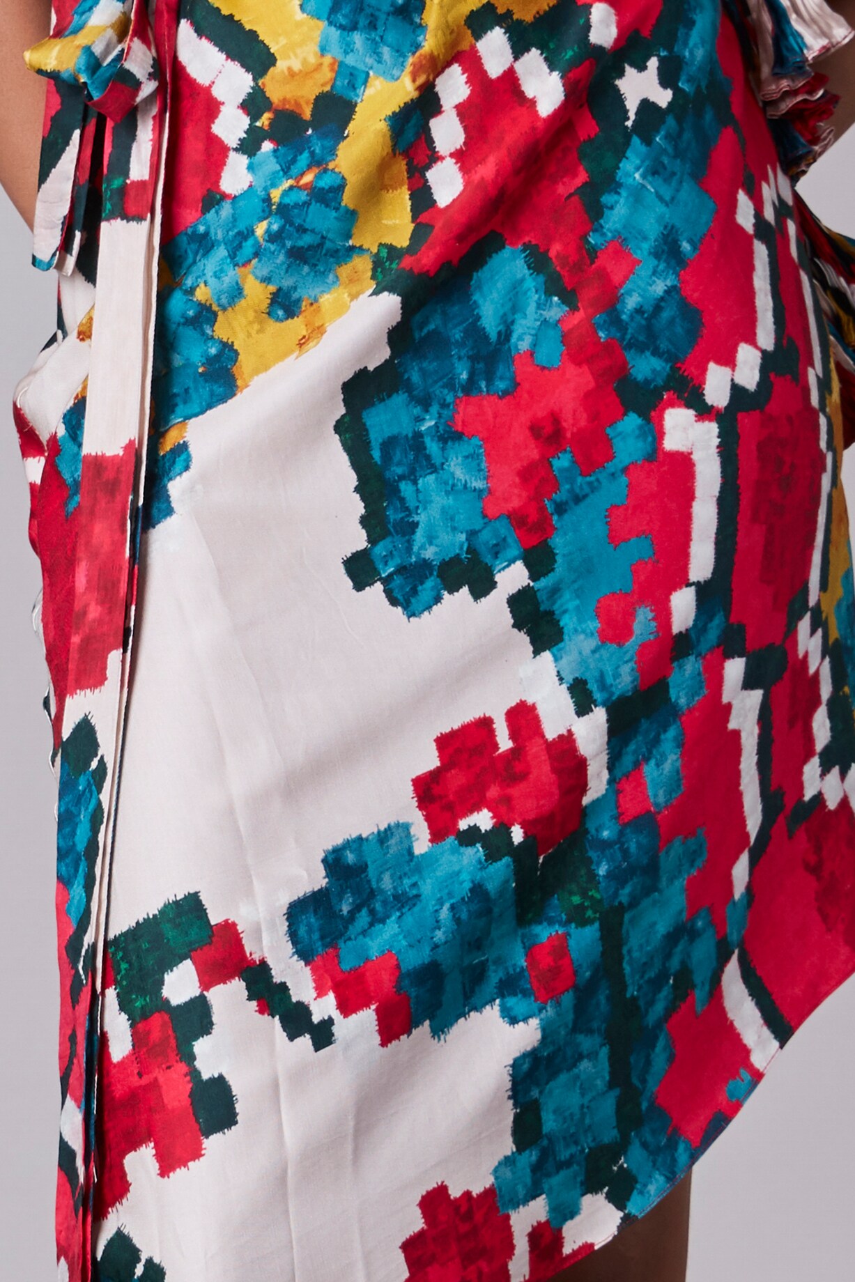 Multi Colored Printed One Shoulder Dress By Saaksha And Kinni At Pernias