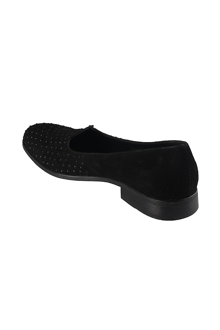 Black Suede Leather Mojdi Design by SKO Men at Pernia's Pop Up Shop 2024
