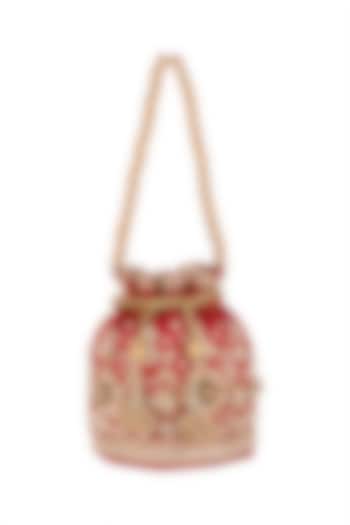 Red Embroidered Potli Design by SONNET at Pernia's Pop Up Shop 2023