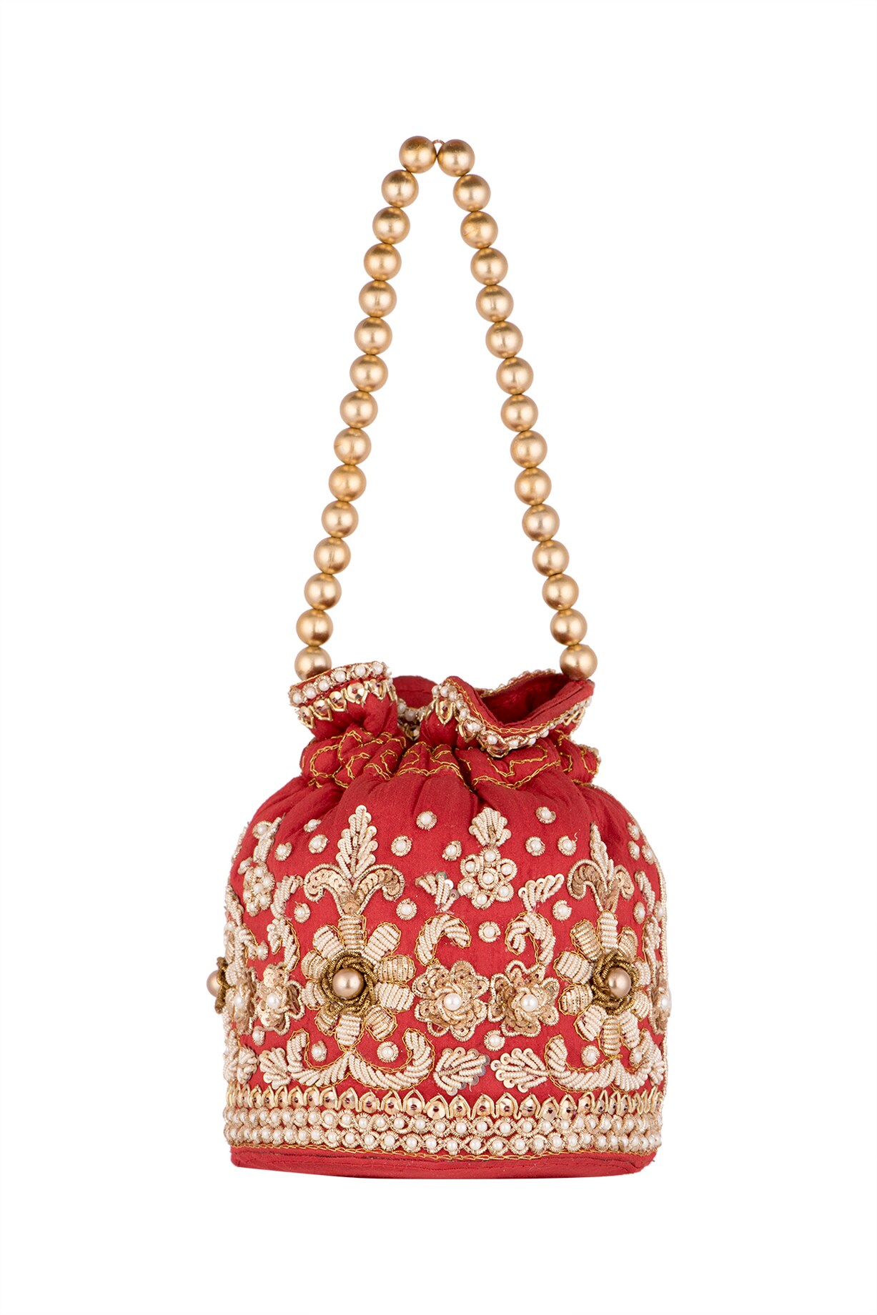 Red Embroidered Potli Design by SONNET at Pernia's Pop Up Shop 2024