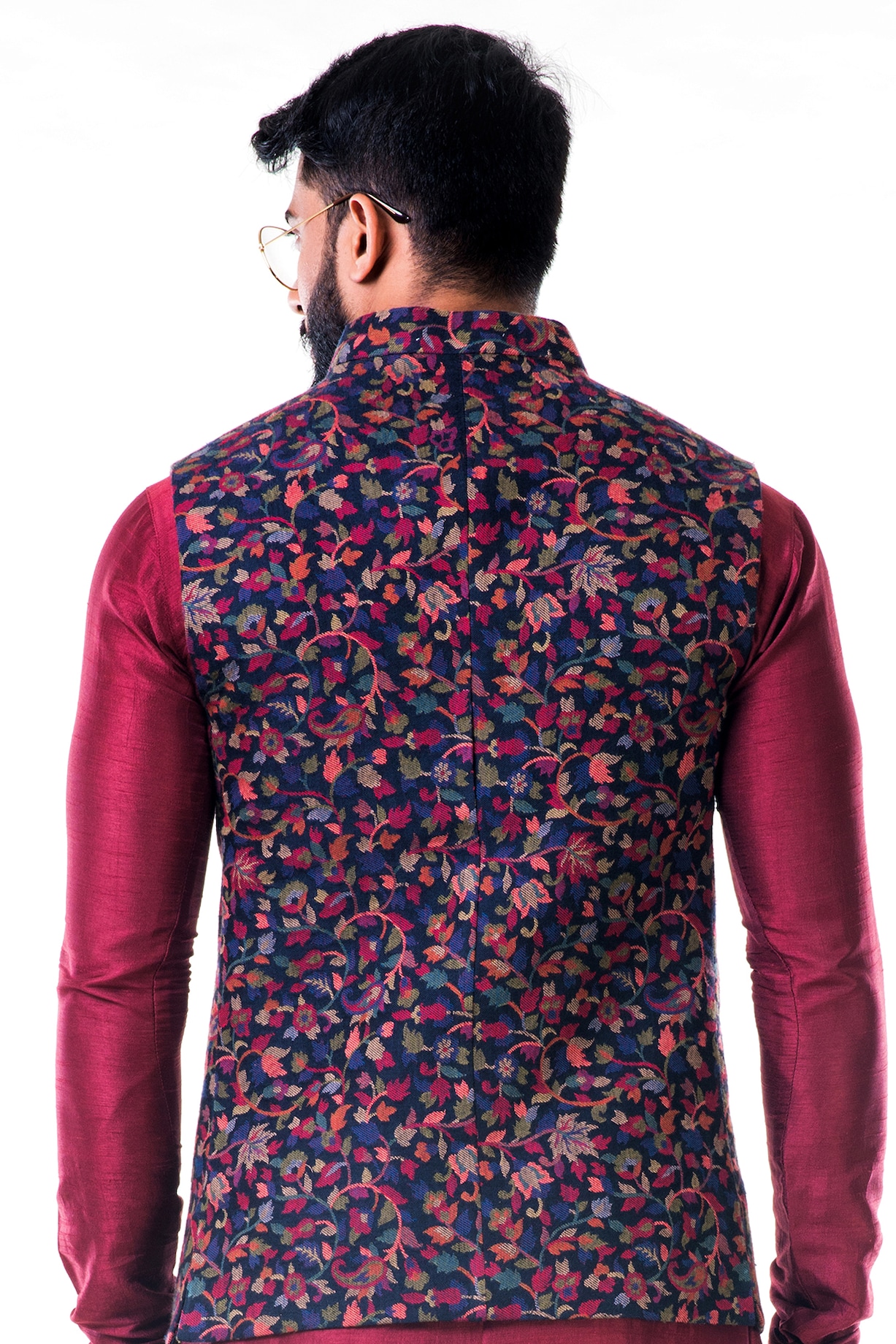 Multi-Colored Pashmina Weaved Jacket Design by Smriti By Anju Agarwal ...