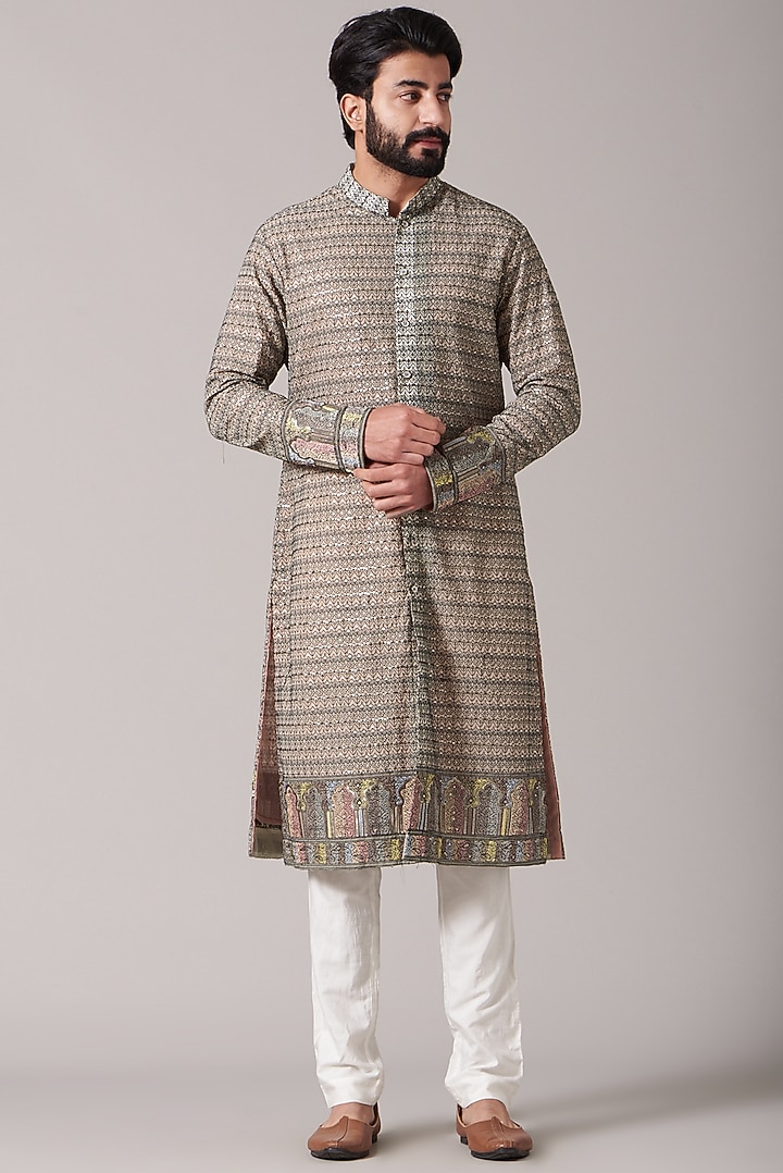 Multi-Colored Lucknowi Kurta Set by Soniya G Men at Pernia's Pop Up ...