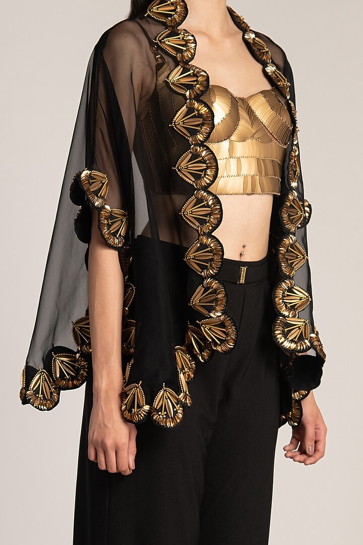 Multi Printed Sheer Cape Design by Shivan & Narresh at Pernia's Pop Up ...