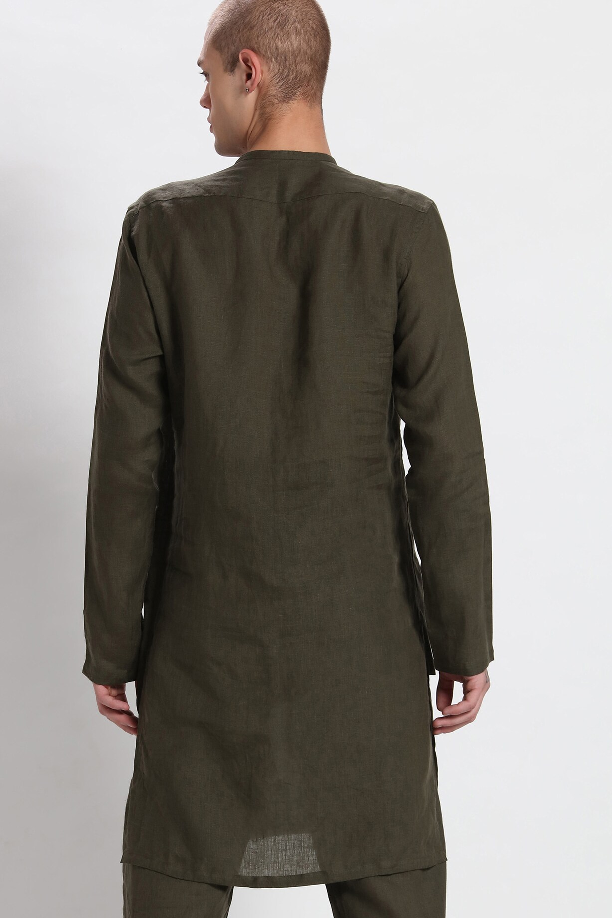 Deep Green Bandi Style Kurta by Son Of A Noble SNOB at Pernia's Pop Up ...