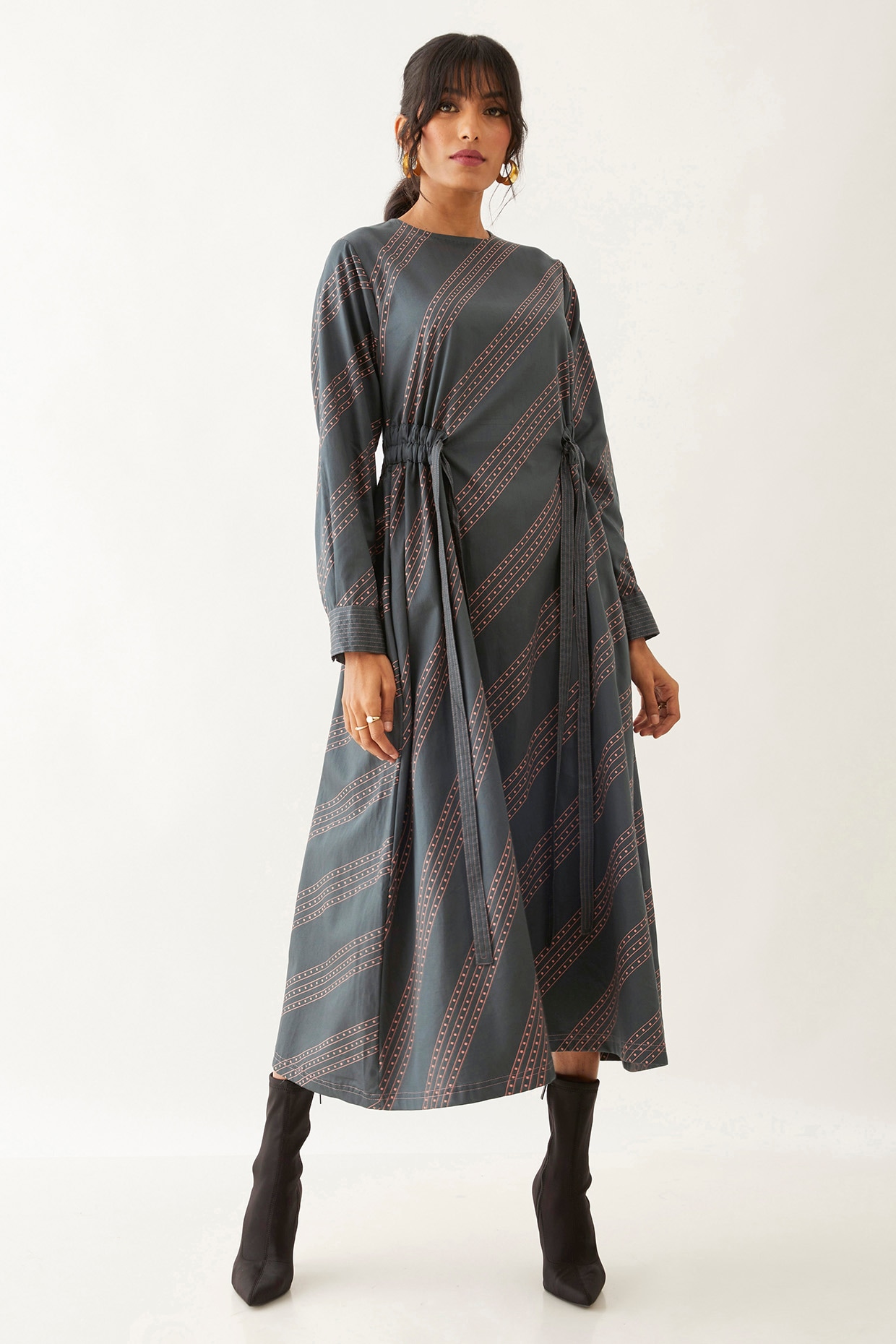Forest Cotton Satin Printed Dress by SNOB at Pernia's Pop Up Shop 2025
