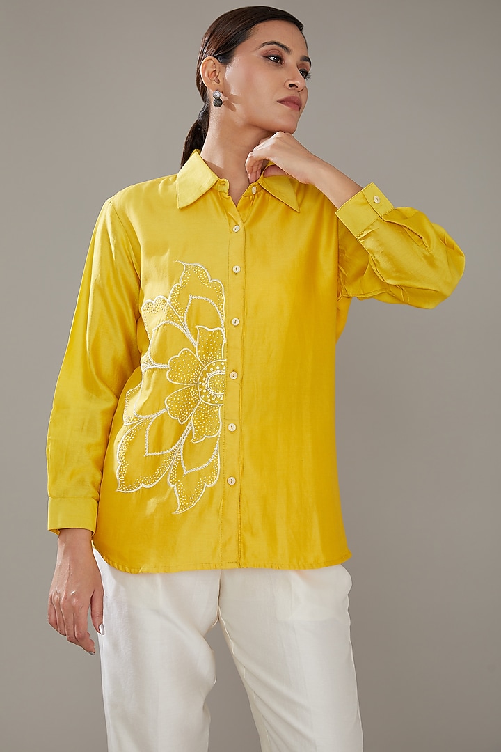 Off-White Chanderi Co-Ord Set by SONAL PASRIJA at Pernia's Pop Up Shop 2026