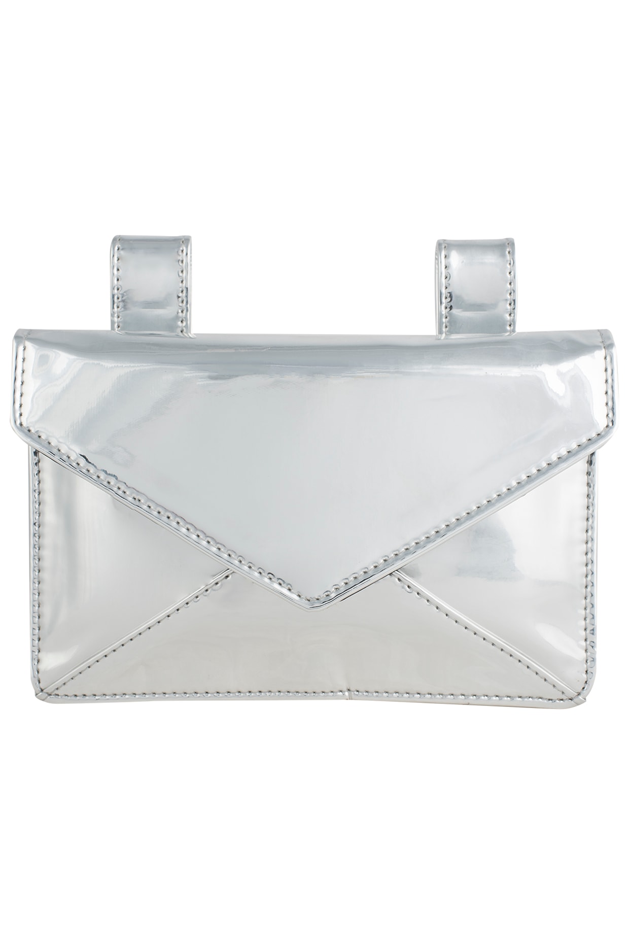 Silver metallic envelope ket bag available only at Pernia's Pop Up Shop ...
