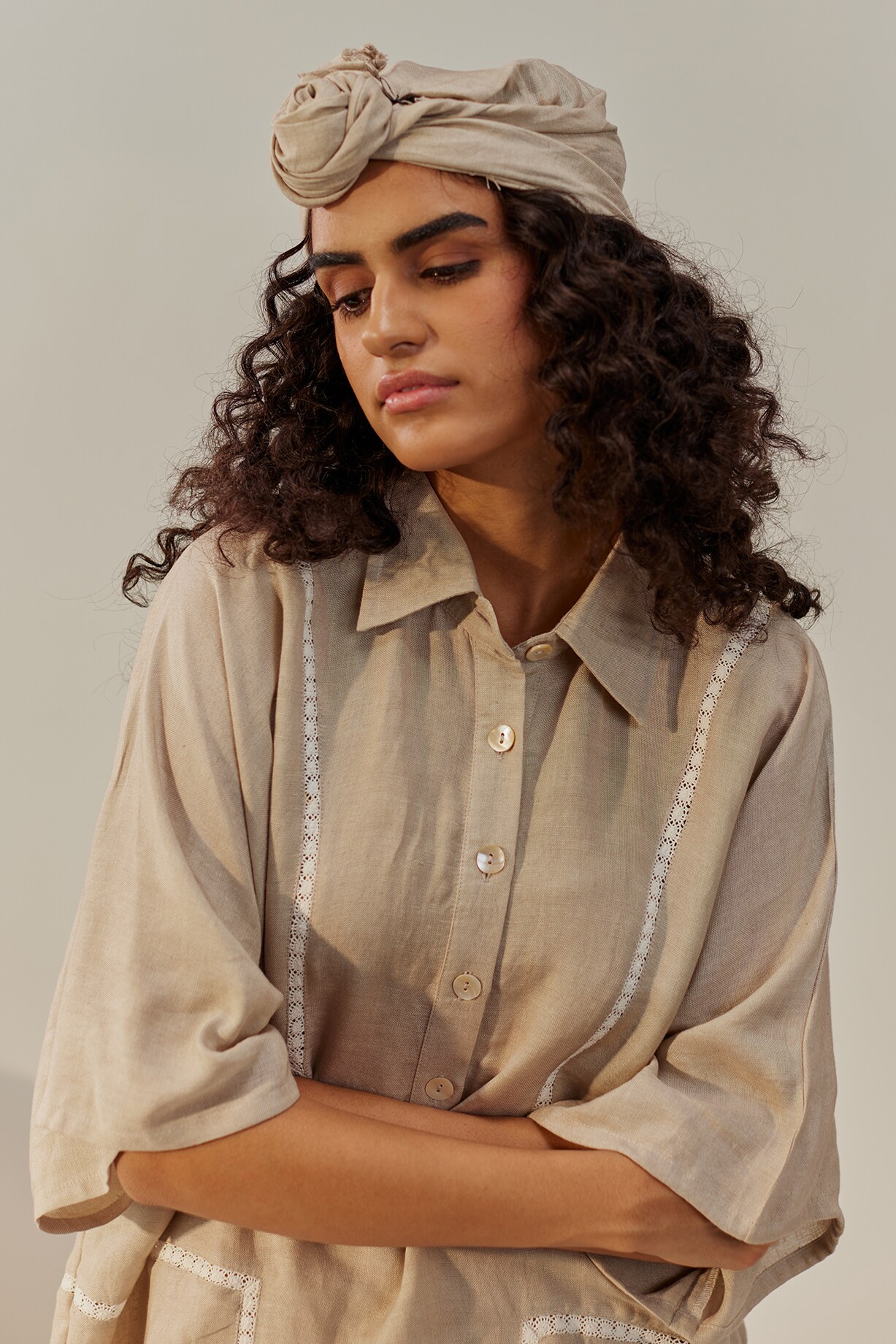 Silver Sage Linen Viscose Co-Ord Set by The Space Lines at Pernia's Pop ...