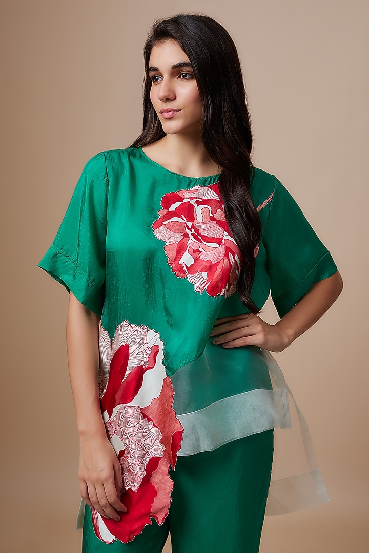 Green Silk Co-Ord Set by Radical at Pernia's Pop Up Shop 2025