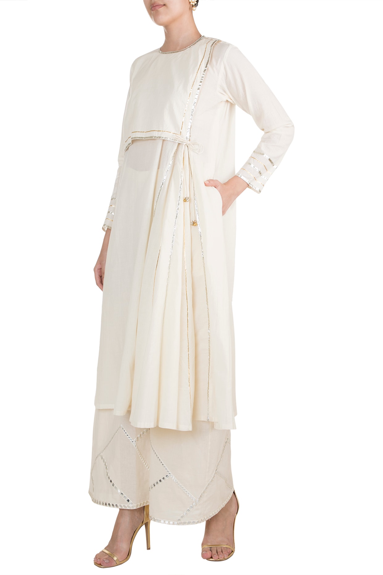 Off White Embroidered Flap Tunic by Gulabo By Abu Sandeep at Pernia's ...