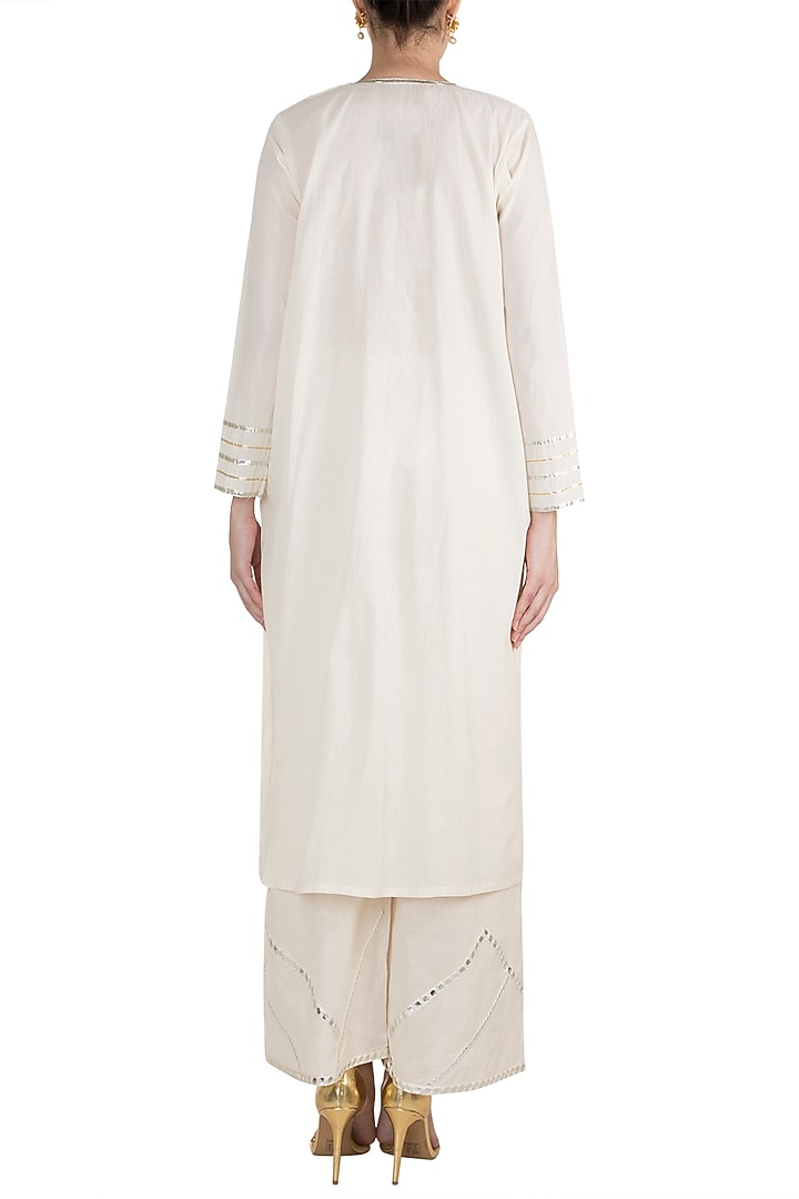 Off White Embroidered Flap Tunic by Gulabo By Abu Sandeep at Pernia's ...