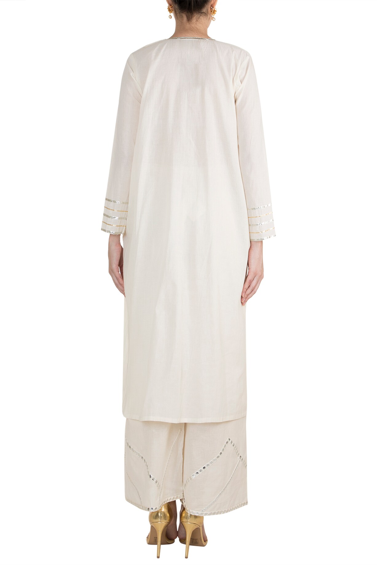 Off White Embroidered Flap Tunic by Gulabo By Abu Sandeep at Pernia's ...