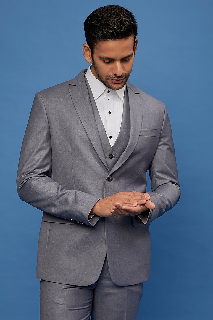 Grey Terry Rayon Pant Set by SVEN SUITS at Pernia's Pop Up Shop 2024