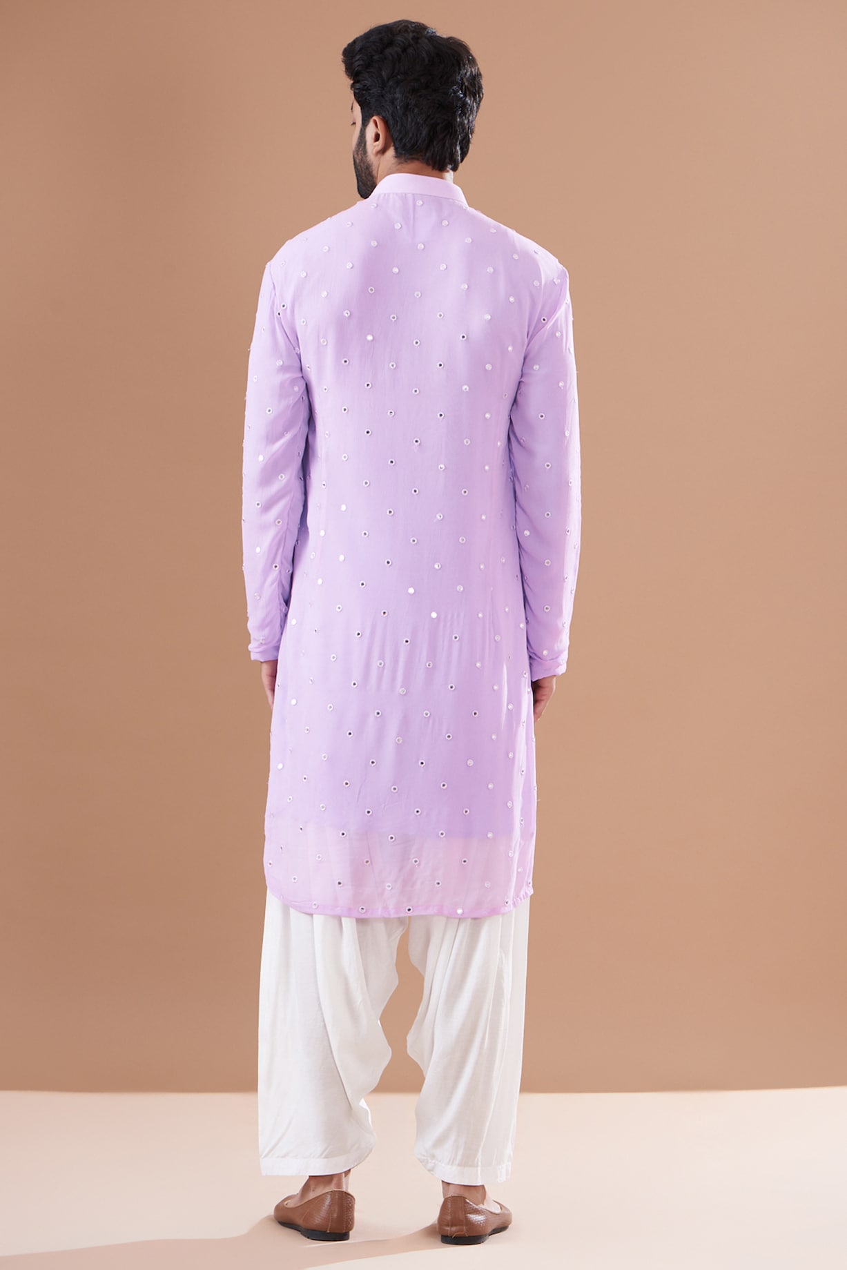 Buy SVEN SUITS Lilac Georgette Embroidered Kurta Set at Pernia ...
