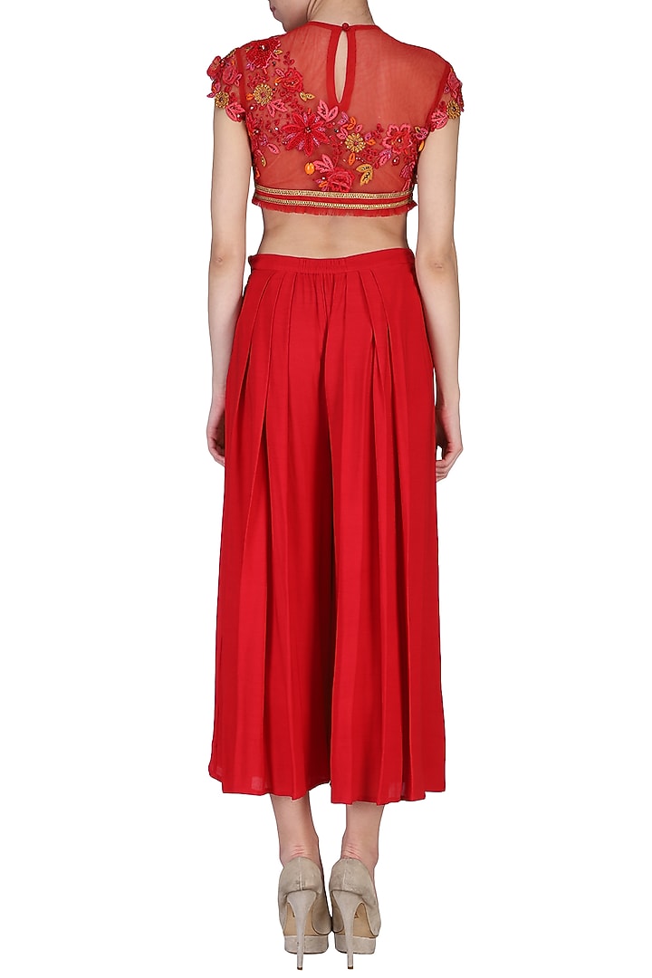 Red embroidered blouse with pants available only at Pernia's Pop Up ...