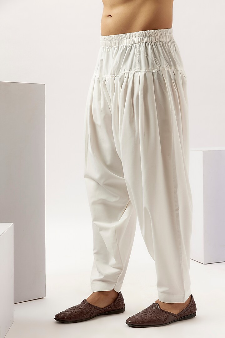 Mehendi Green Georgette Mirror Embroidered Pathani Kurta Set by SVEN ...